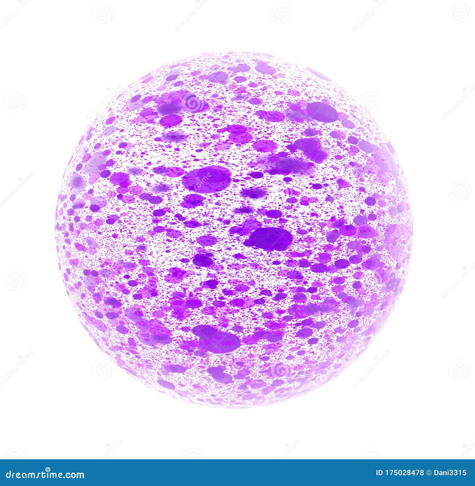 Purple Particles Flowing Inside a Sphere Isolated on White Stock ...