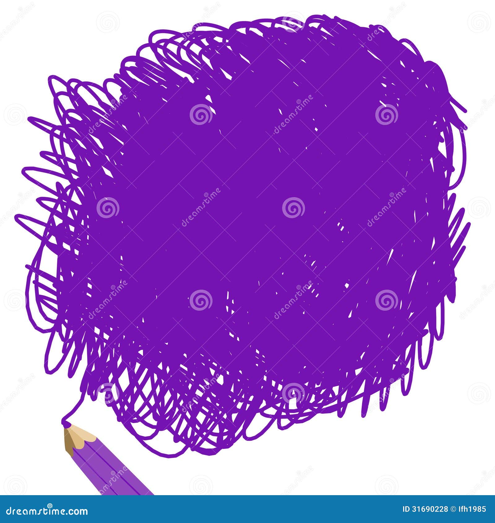 Purple pencil stock illustration. Illustration of ellipse - 31690228