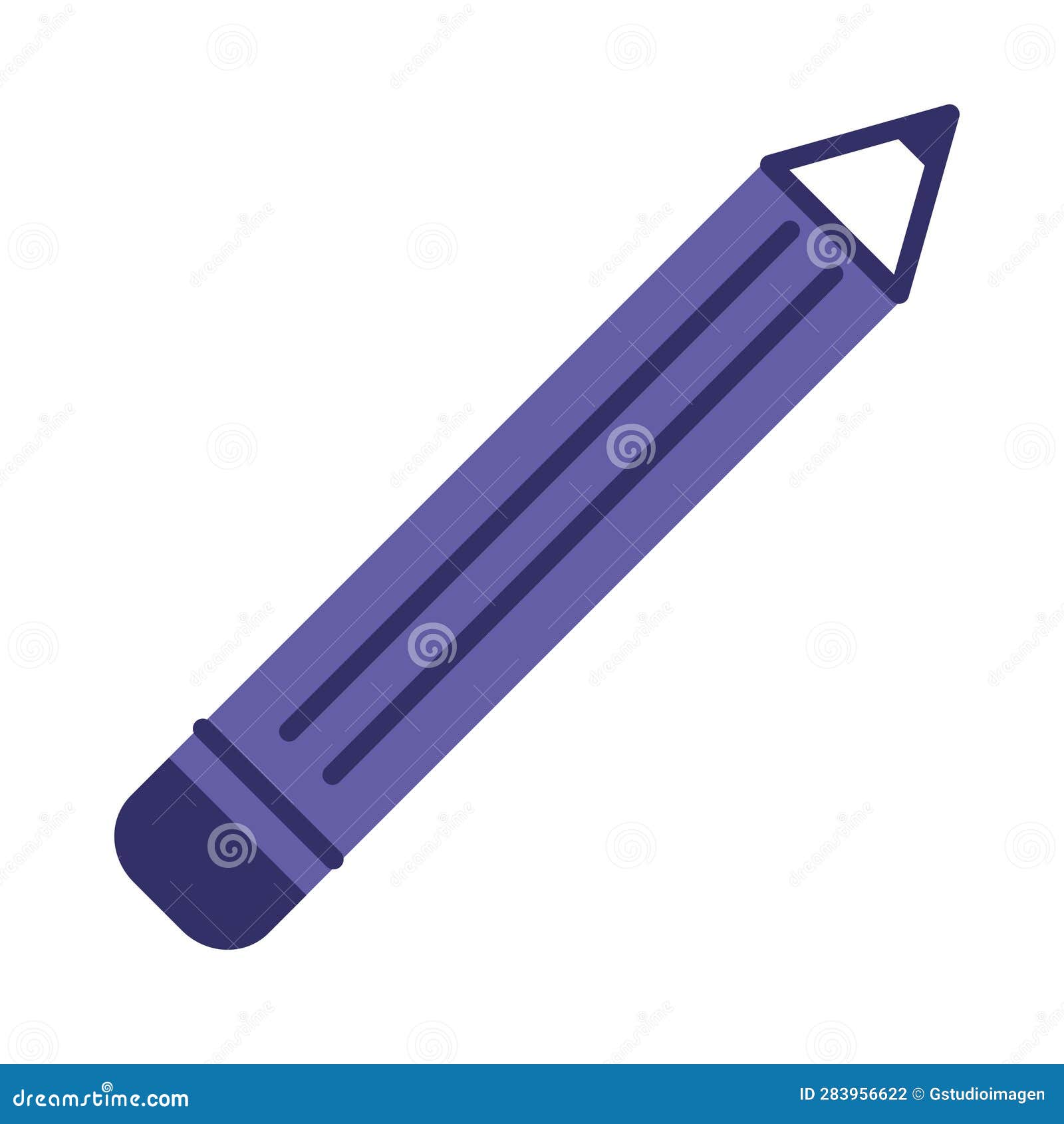 Purple Pencil Graphite Supply Stock Vector - Illustration of vector ...
