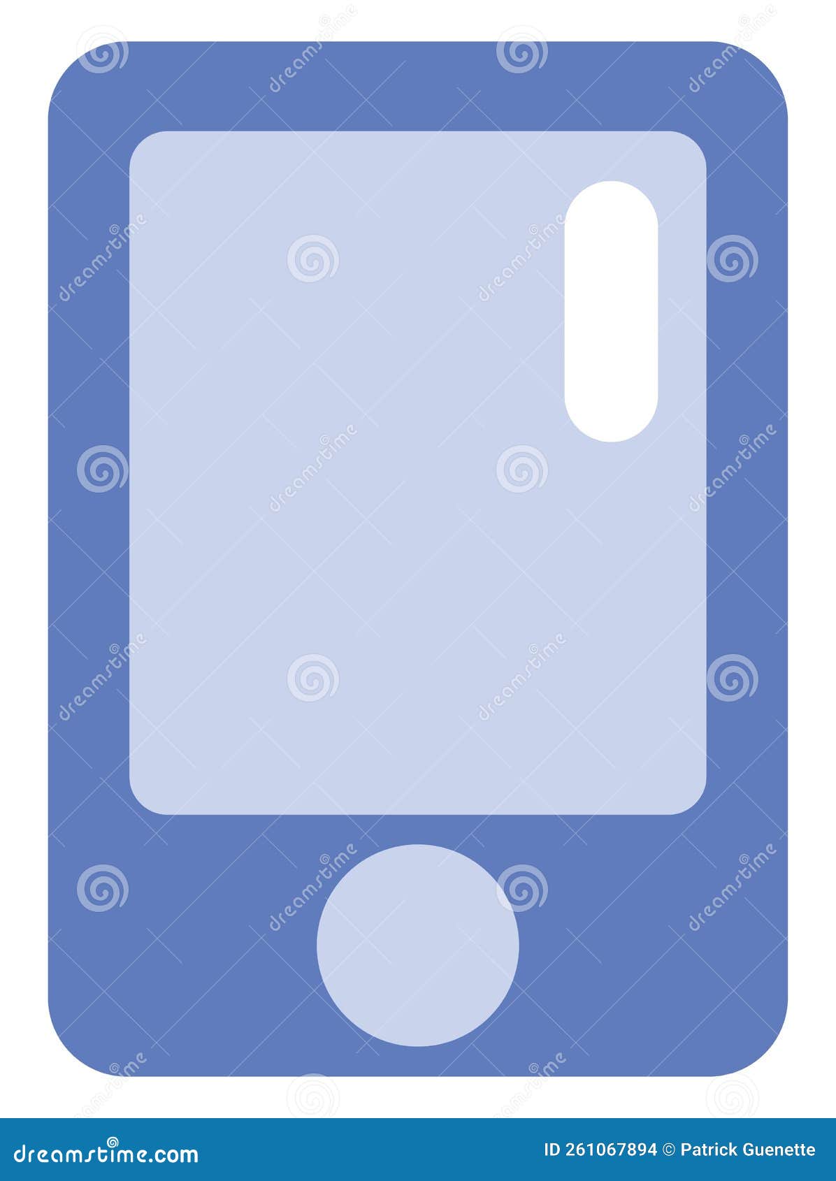 Purple phone, icon stock vector. Illustration of cartoon - 261067894