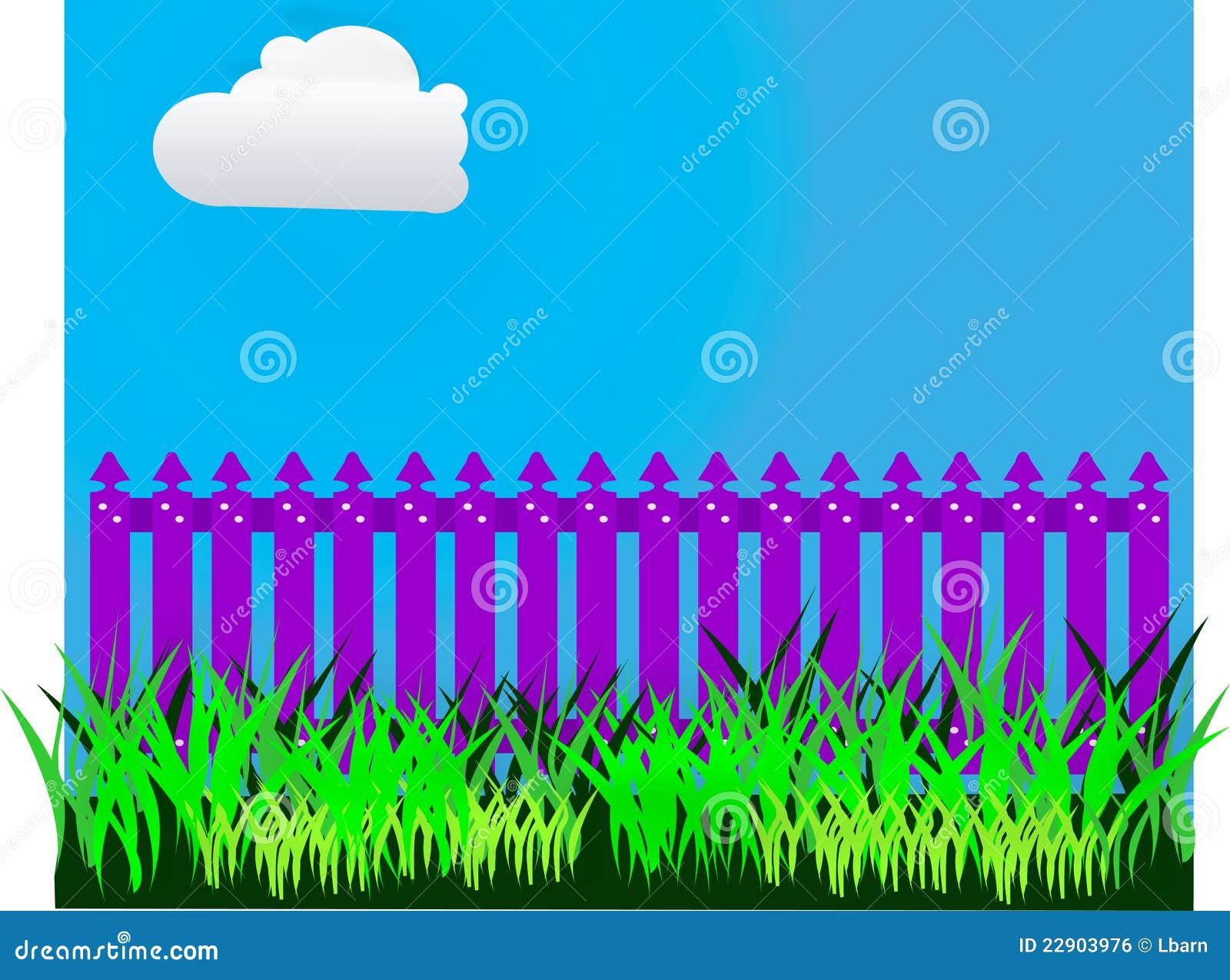 Purple picket fence stock vector. Illustration of purple - 22903976