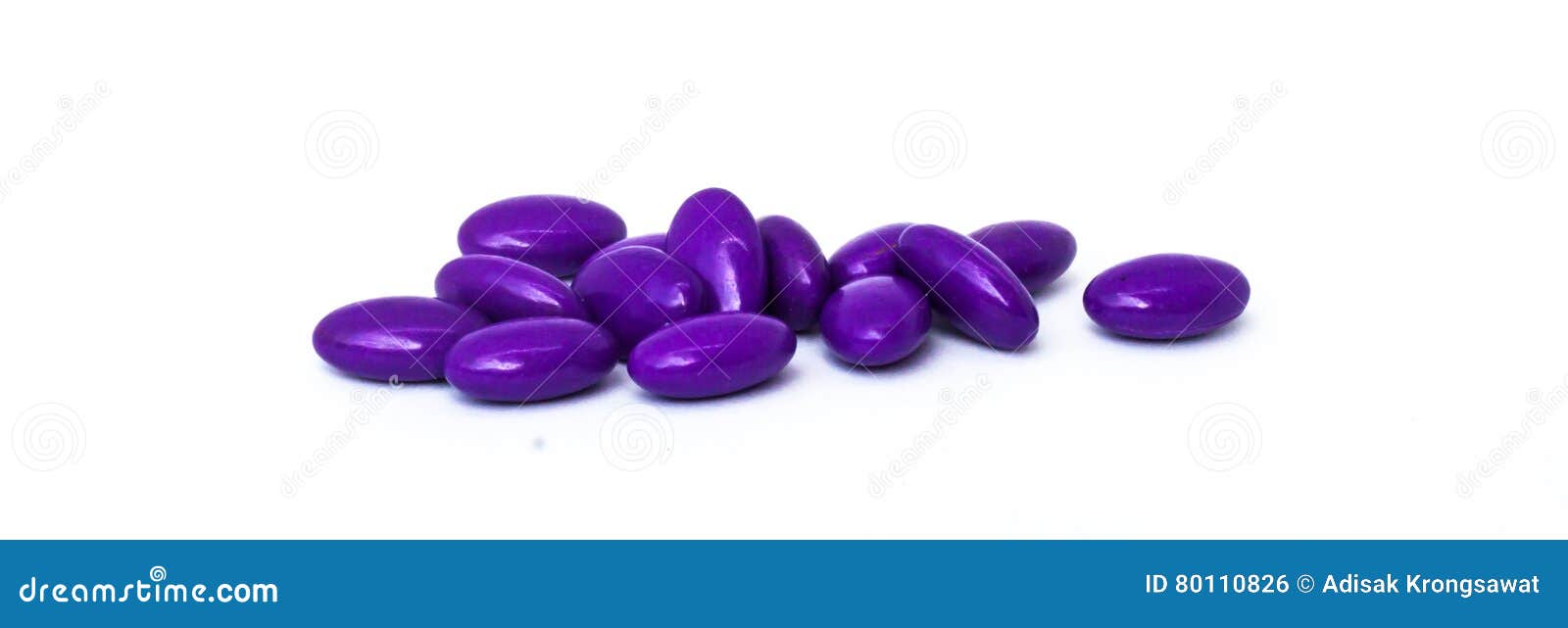Purple Pills on White Background Isolated Stock Photo - Image of ...