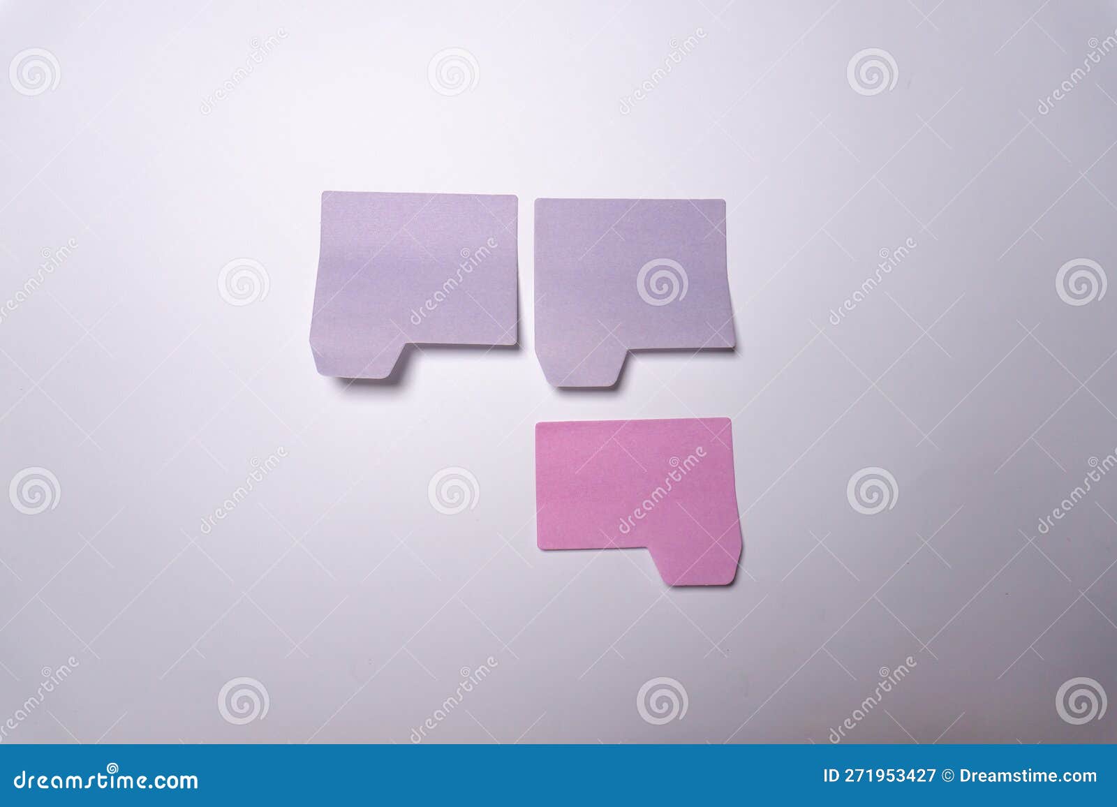Purple and Pink Blank Sticky Notes Stock Image - Image of violet, notes ...