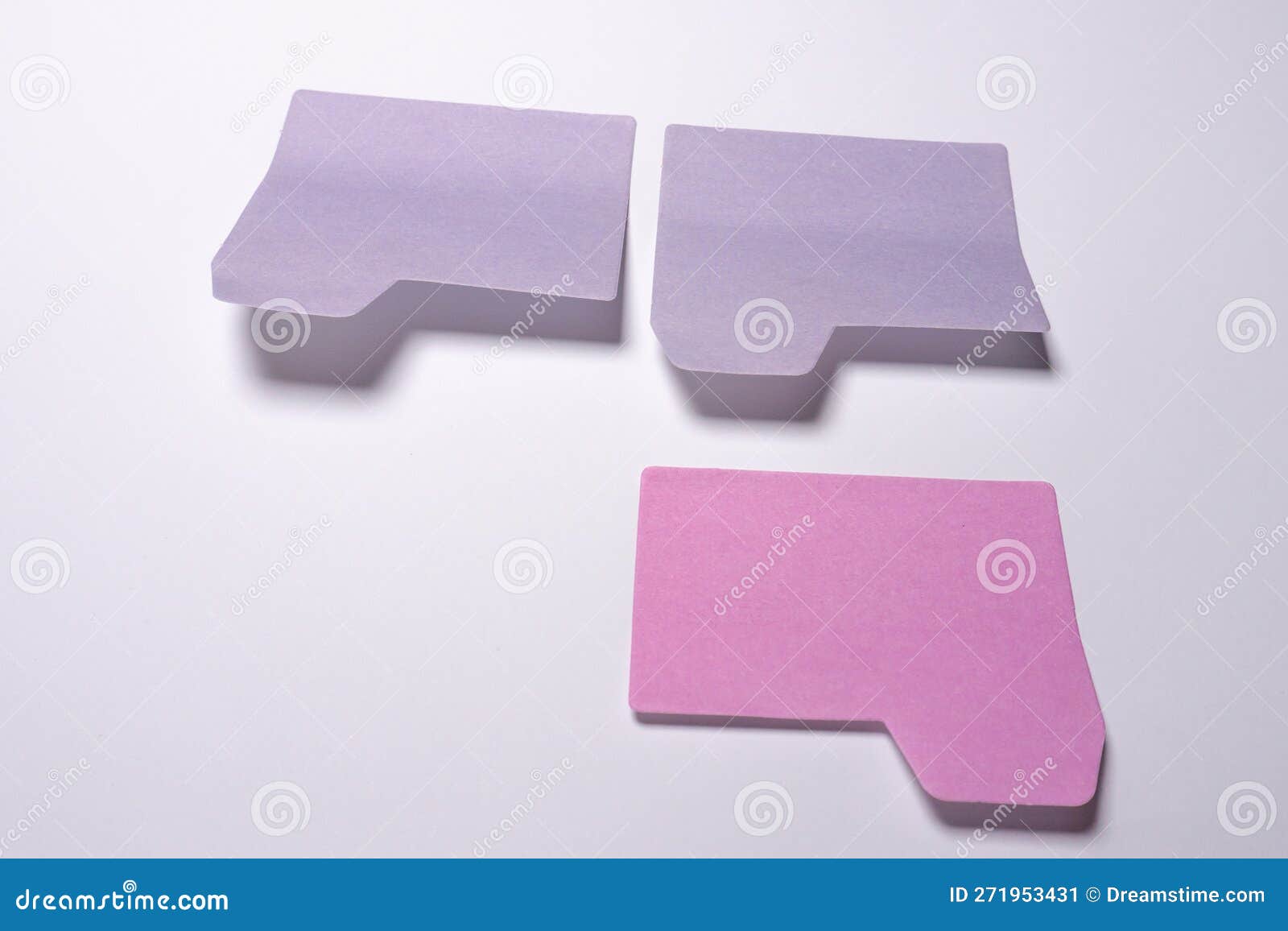 Purple and Pink Blank Sticky Notes Stock Image - Image of purple ...