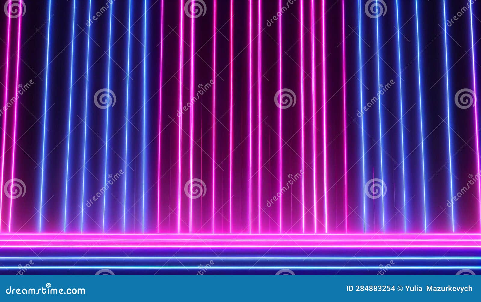 Purple Pink and Blue Glowing Neon Lines, AI Generated Stock ...