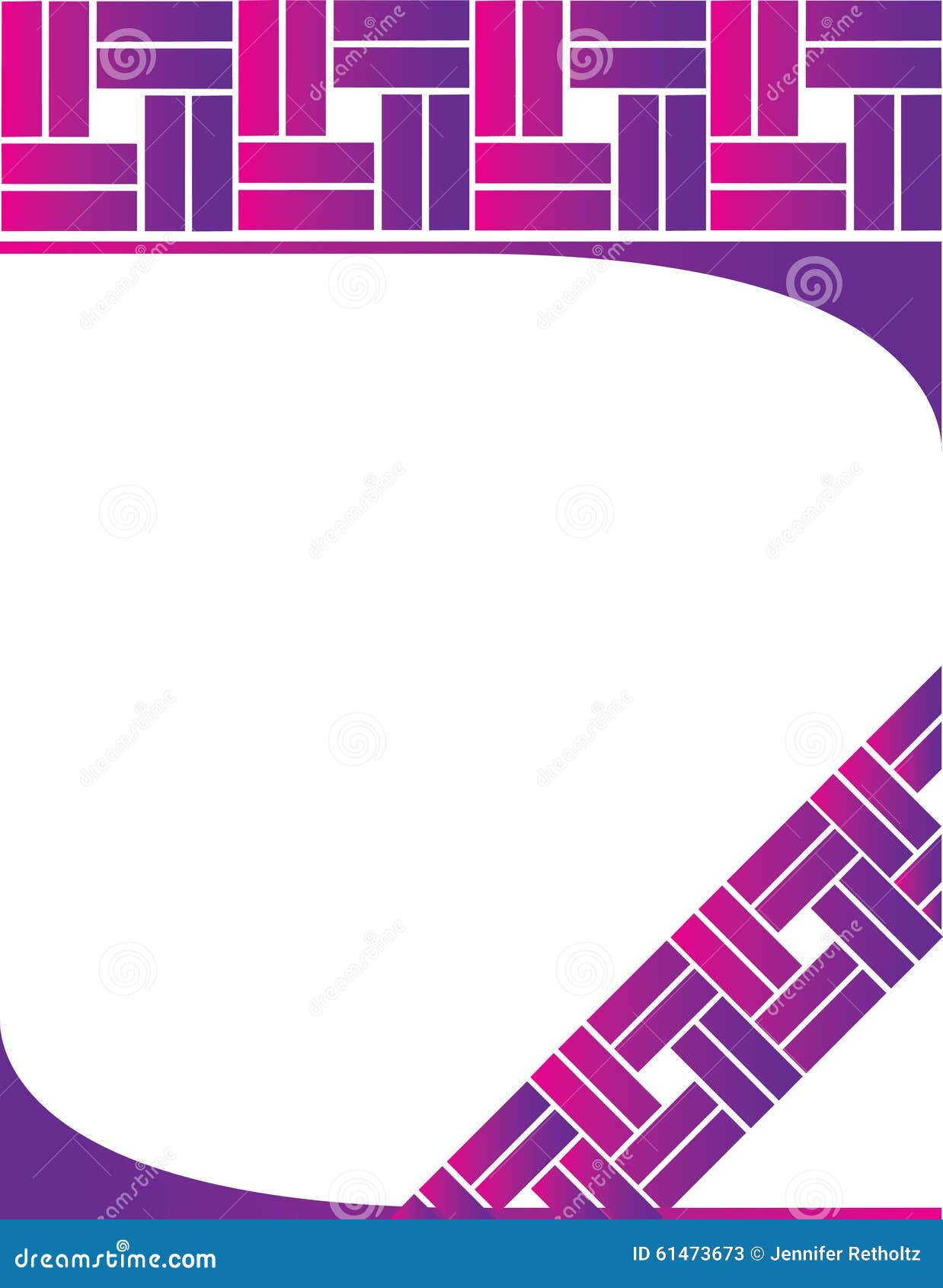 Purple Pink Square Brochure Template Stock Illustration - Illustration ...