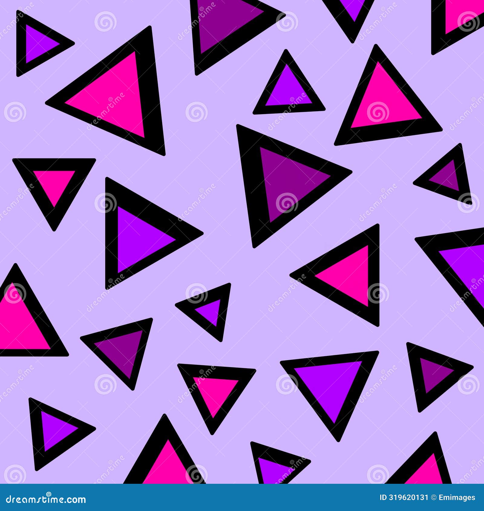 Purple and Pink Triangles Pattern on Purple Background Stock ...