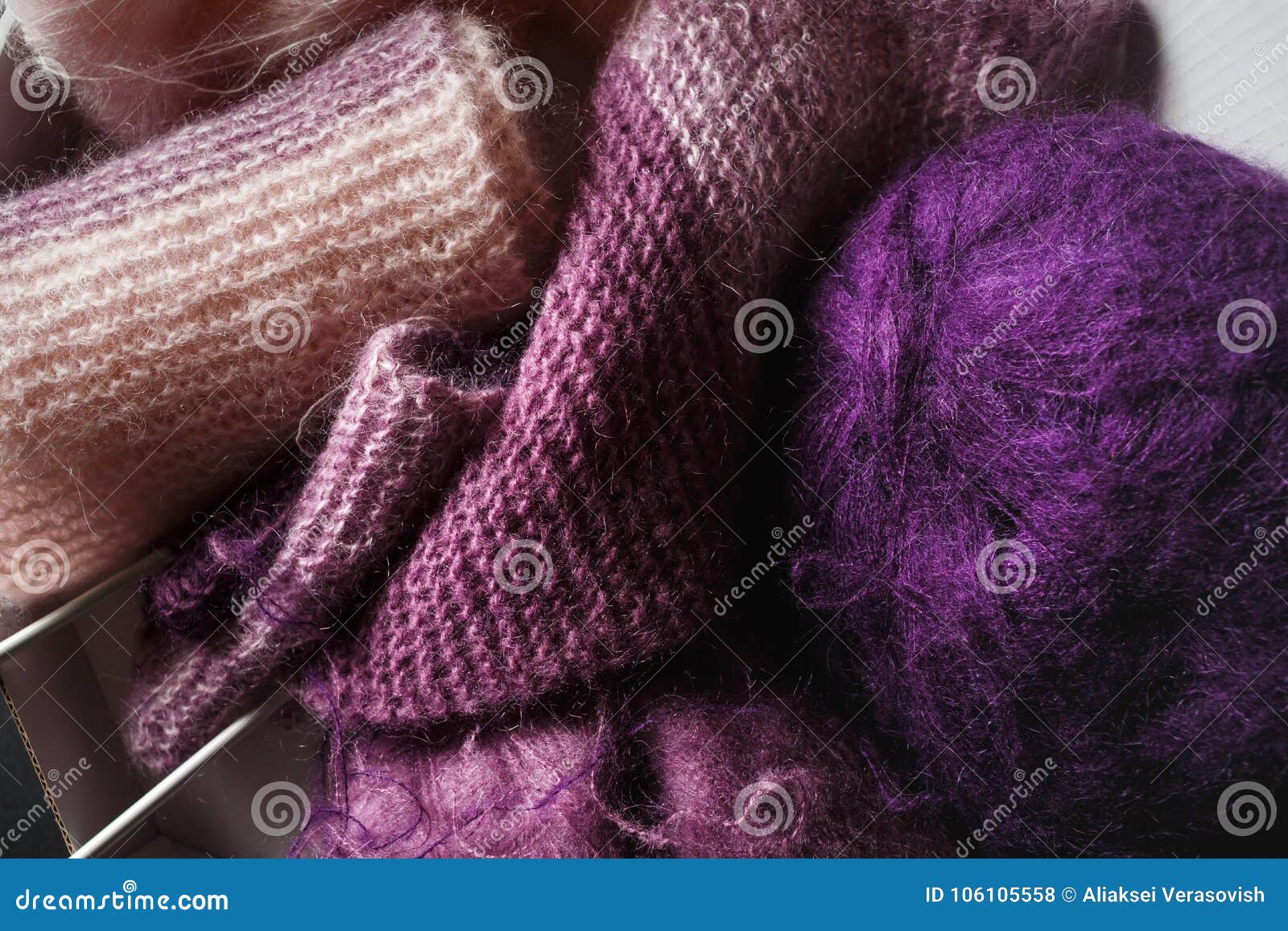 Purple and pink yarn stock photo. Image of purple, fiber - 106105558