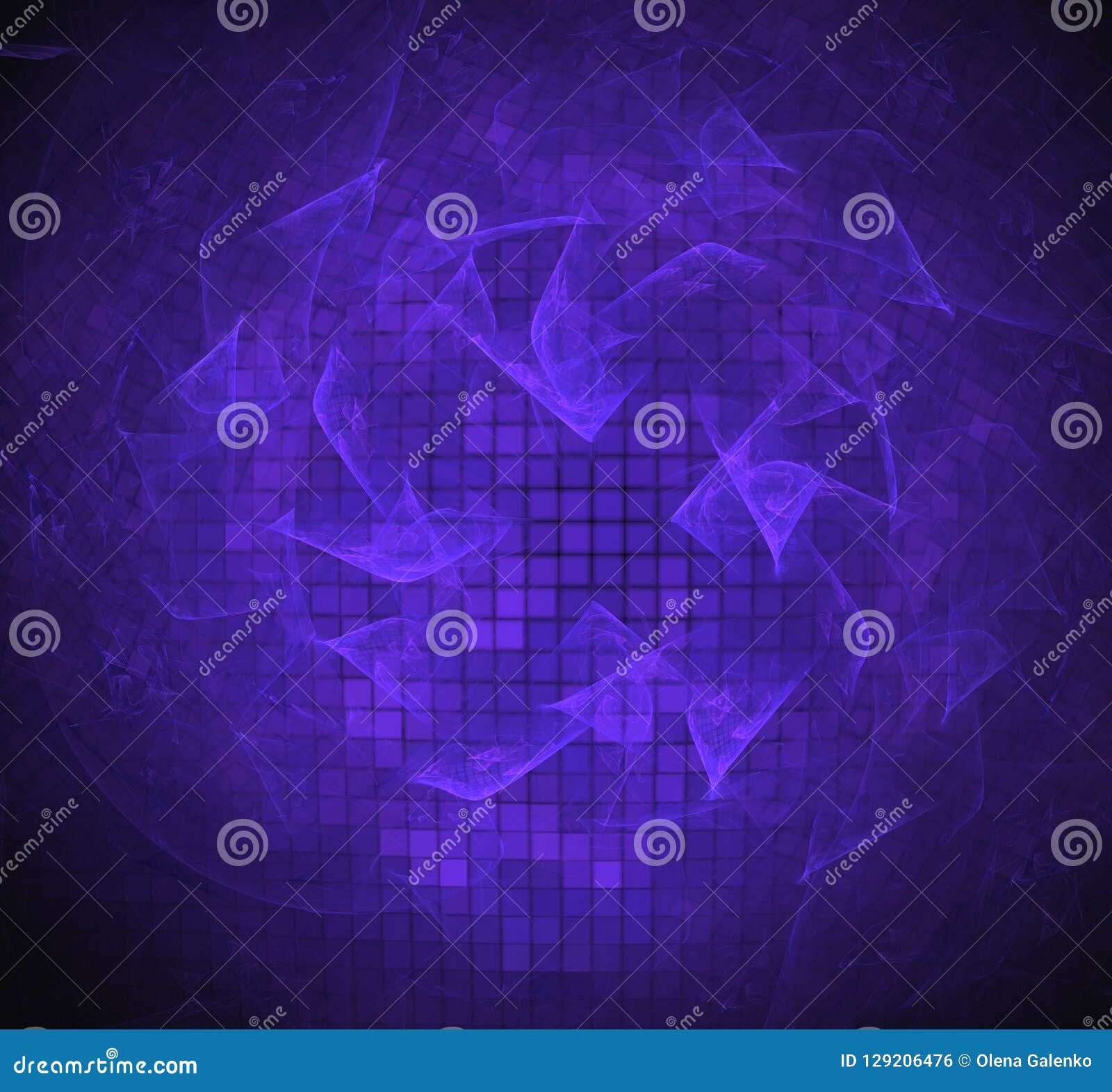 Purple Pixel Fractal Texture. Fantasy Fractal Texture. Digital Art. 3D ...