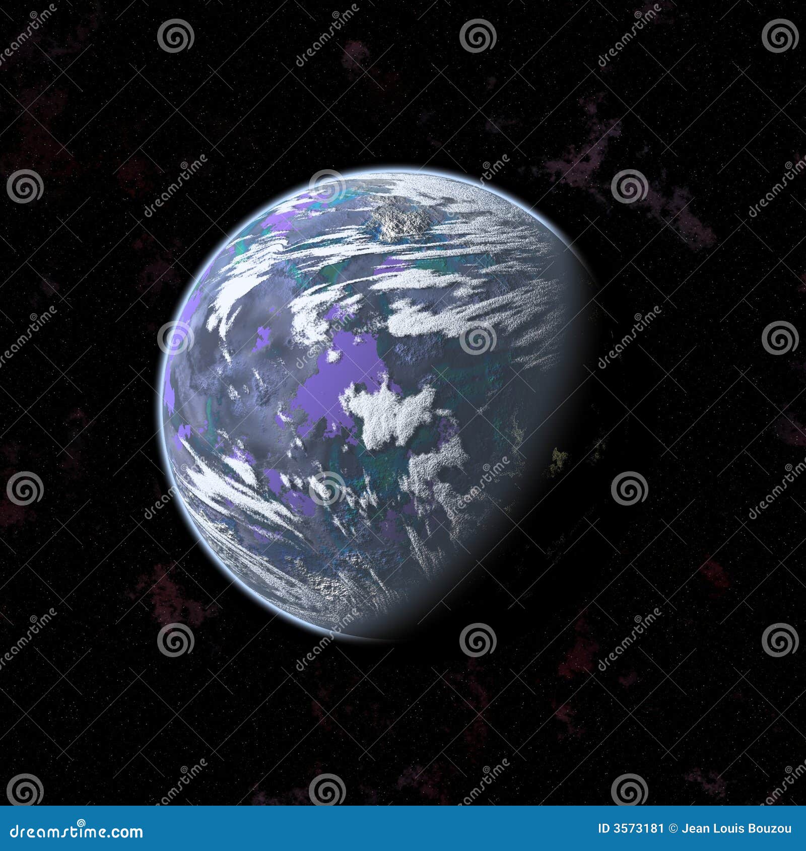 Purple planet stock illustration. Illustration of planetary - 3573181