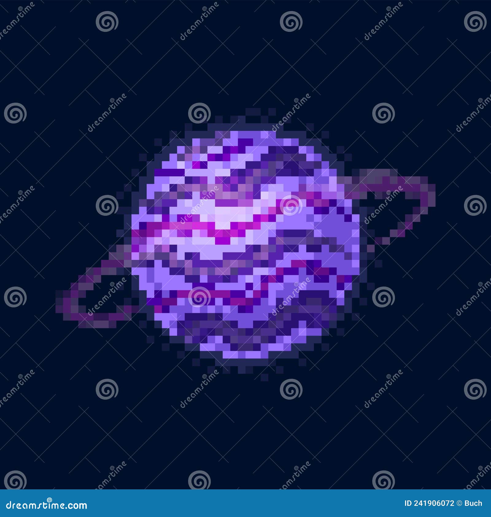 Purple Planet of Solar System Isolated Space Body Stock Vector ...