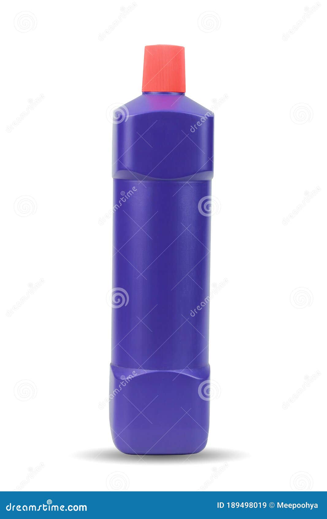 Purple Plastic Bottle Isolated on White Background Stock Image - Image ...