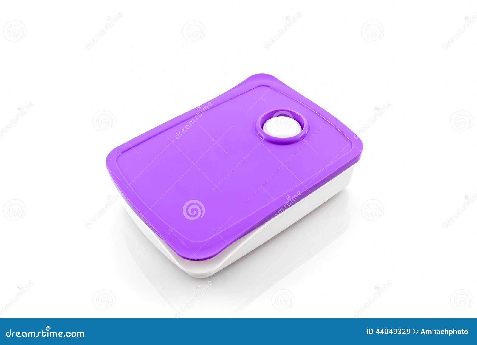 Purple Plastic Box Package. Stock Image - Image of arrange, lunch: 44049329