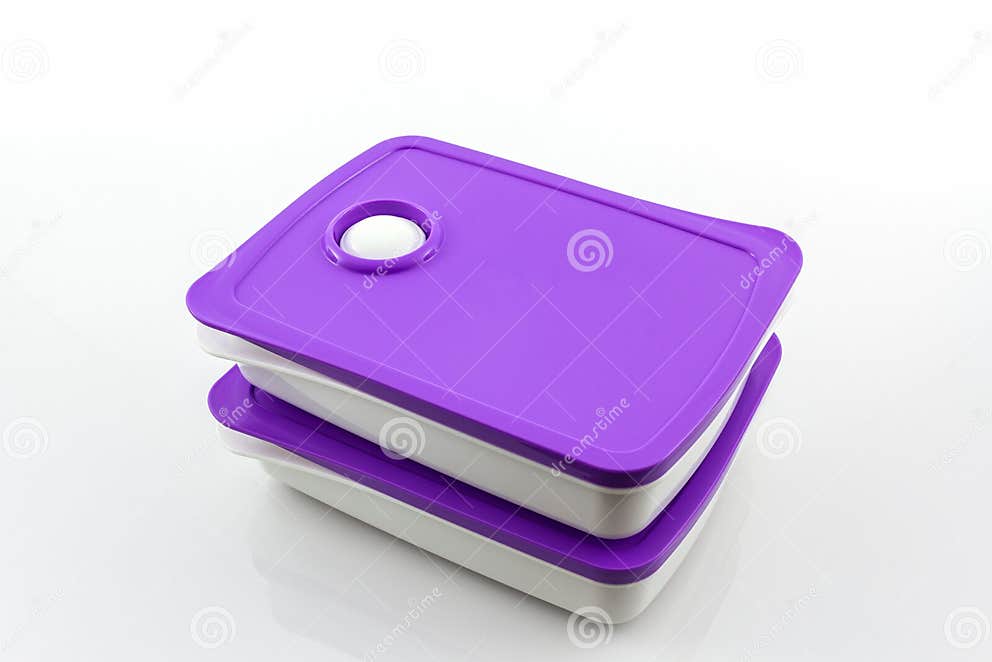 Purple Plastic Box Package. Stock Image - Image of colorful, background ...