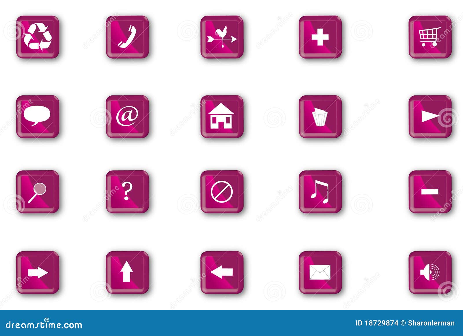 Purple Plastic Navigation Icons Stock Vector - Illustration of minus ...
