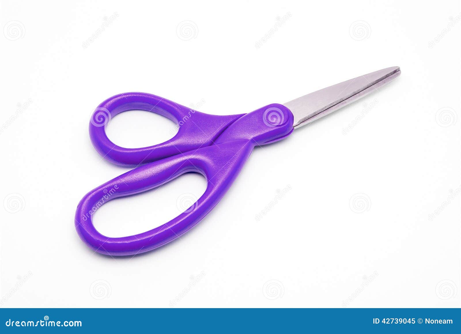 Purple Plastic and Stainless Steel Scissors Stock Image - Image of ...