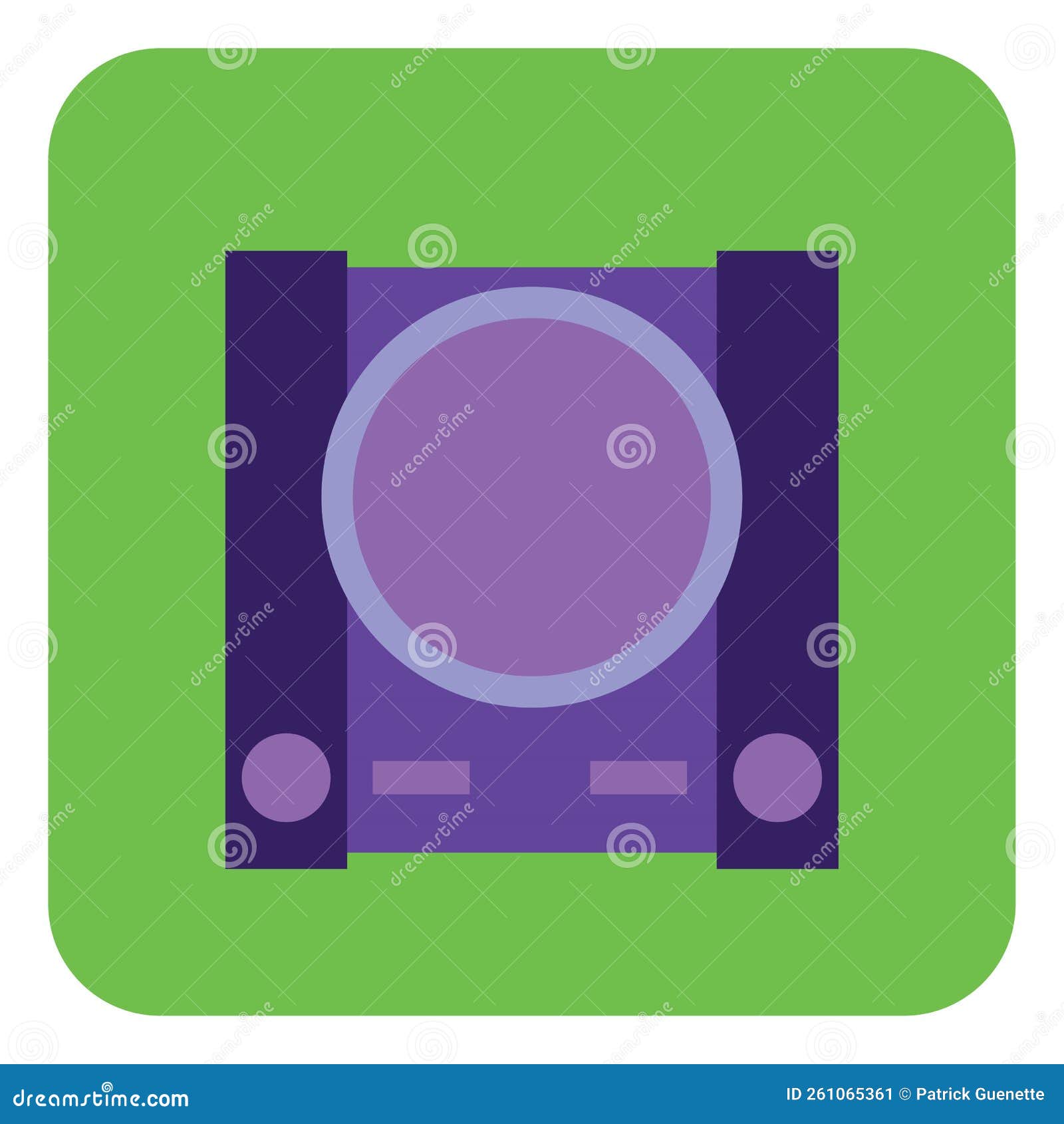 Purple playstation, icon stock vector. Illustration of playstation ...