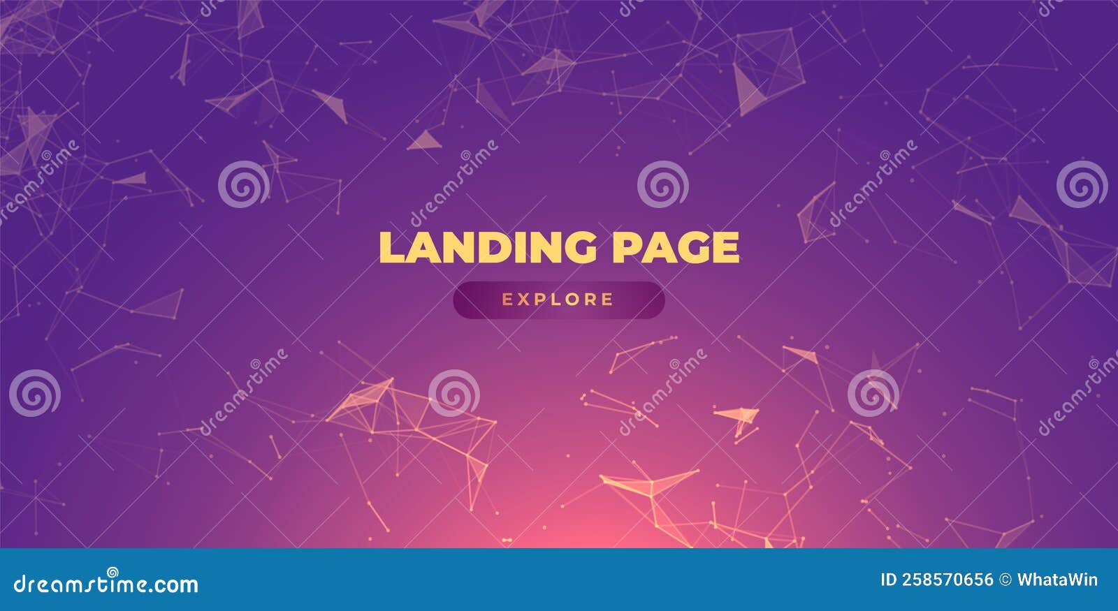 Purple Plexus Background Design. Fluid Gradient Landing Page Stock ...