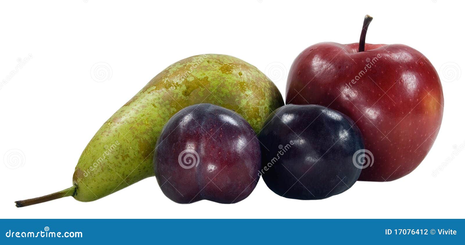 Purple Plums Pear and Apples Stock Photo - Image of multi, organic ...