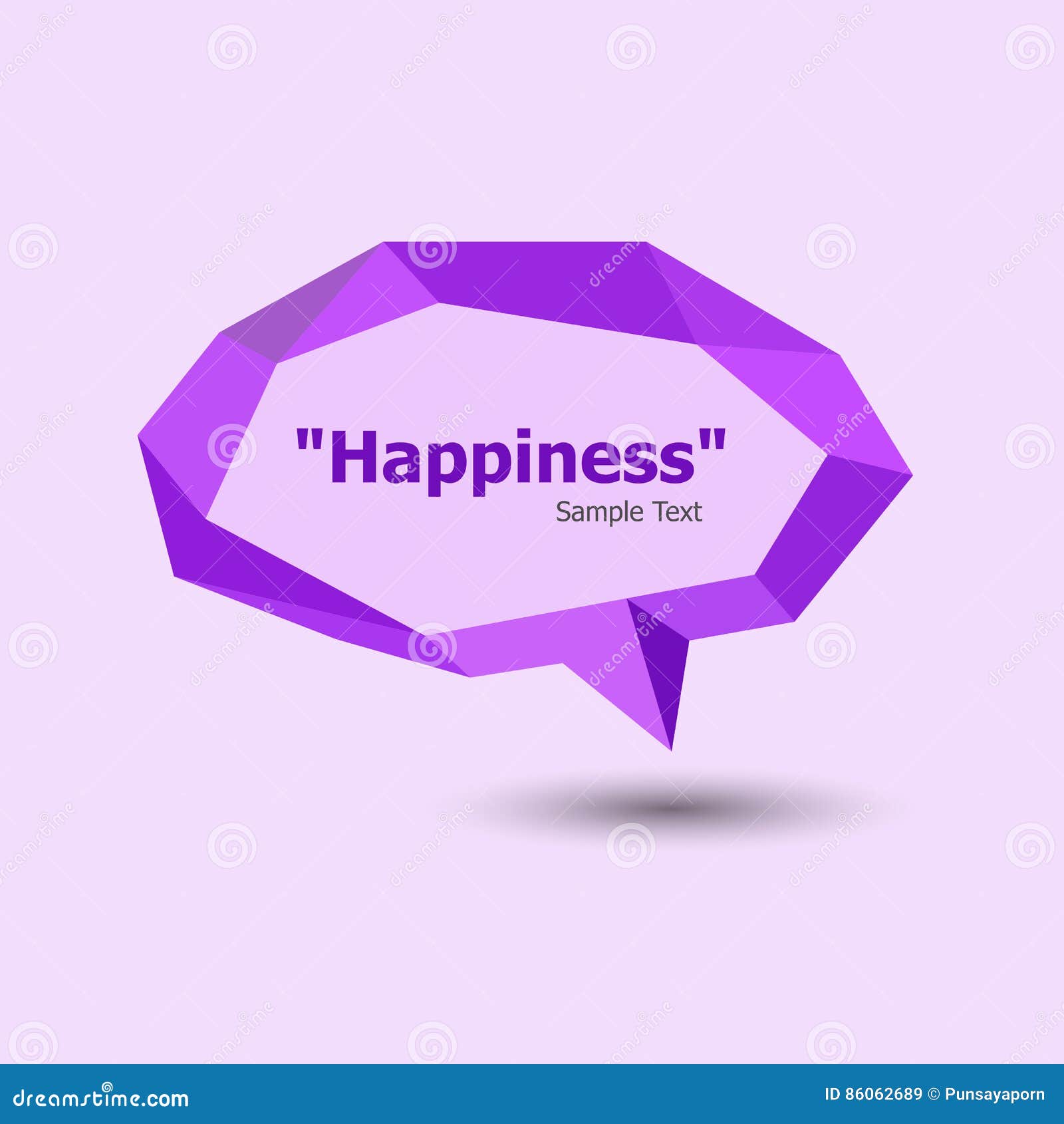 Purple Polygonal Geometric Speech Bubble Stock Vector - Illustration of copy, concepts: 86062689