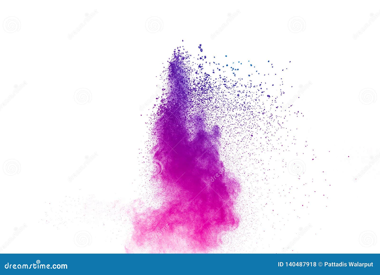 Purple Powder Explosion on White Background Stock Photo - Image of ...