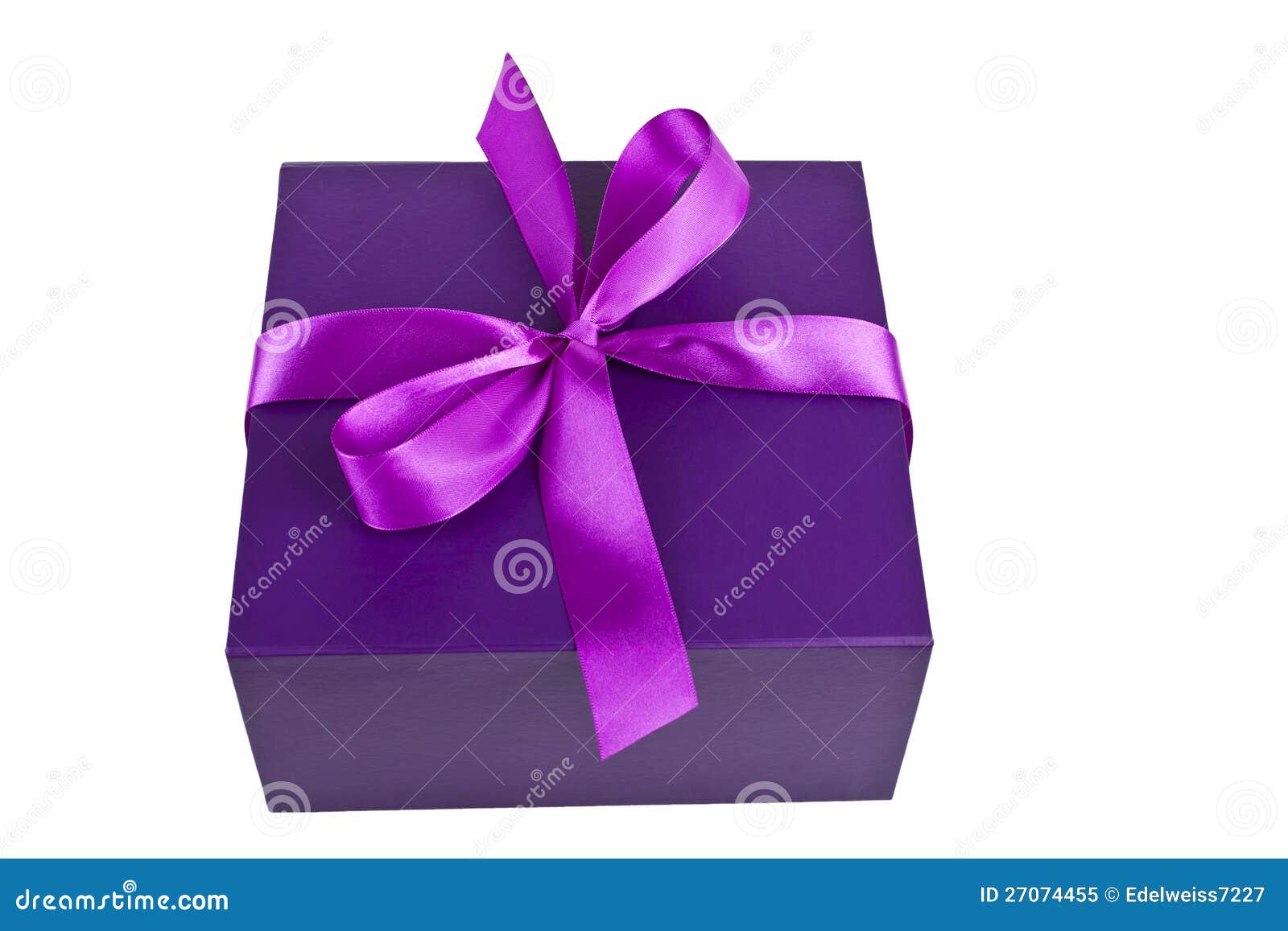 Purple Present Box Isolated Stock Image - Image of celebration, decor ...
