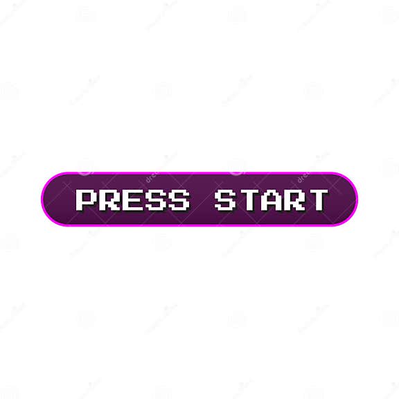 Purple press start button stock vector. Illustration of button - 279312573