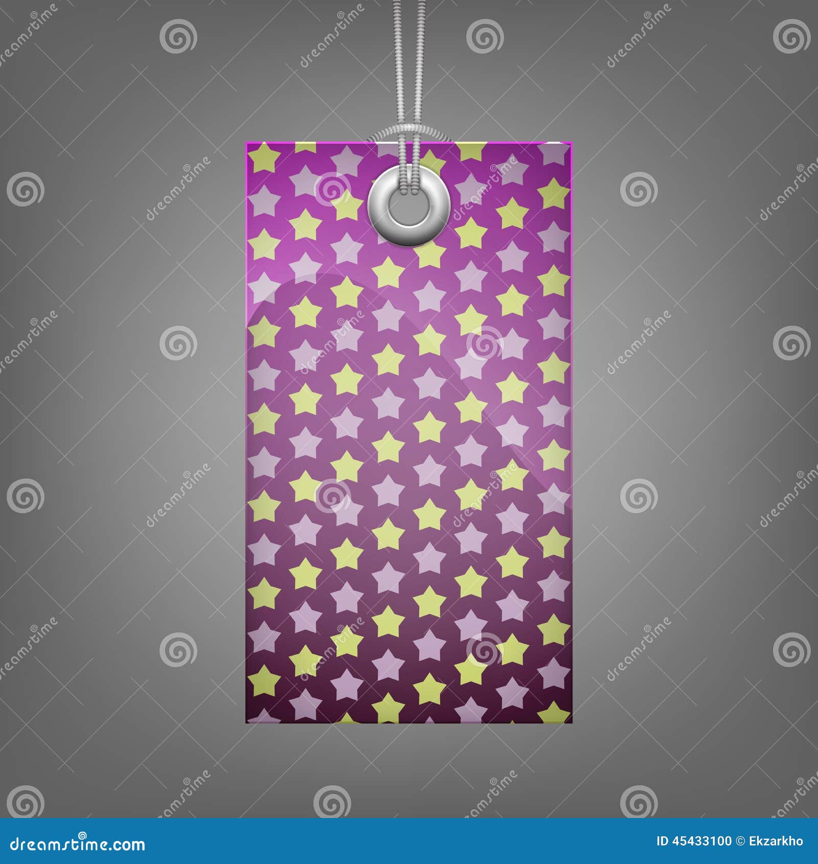 Purple price tag with star stock vector. Illustration of empty - 45433100