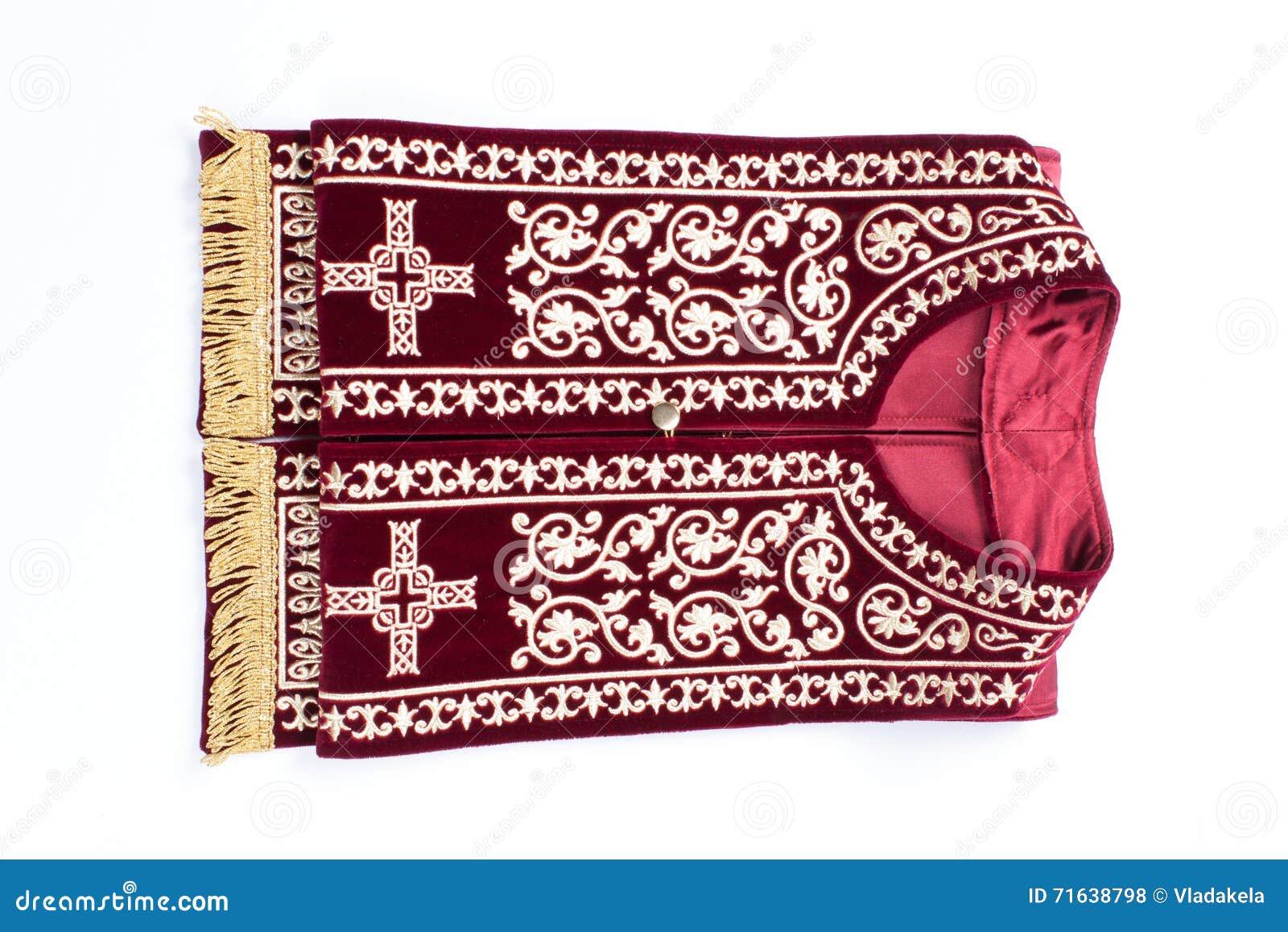 Purple Priest Stole Used for Confessions on White Stock Photo - Image ...