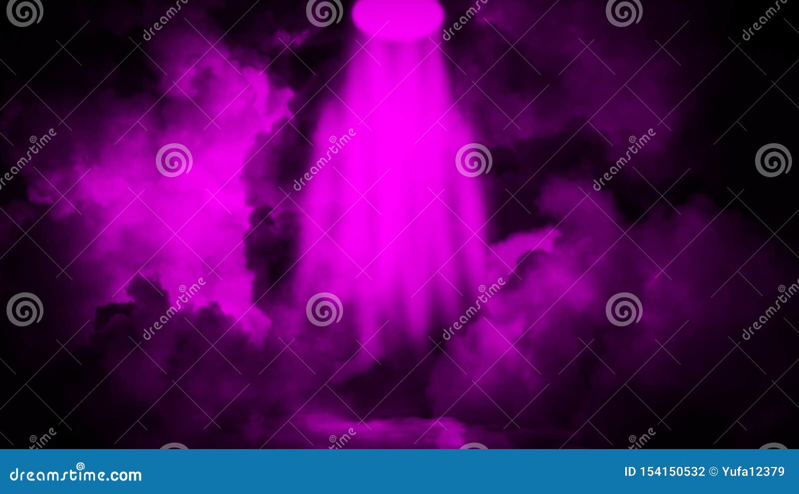 Purple Projector. Spotlight Stage With Smoke On Black Background.Design ...