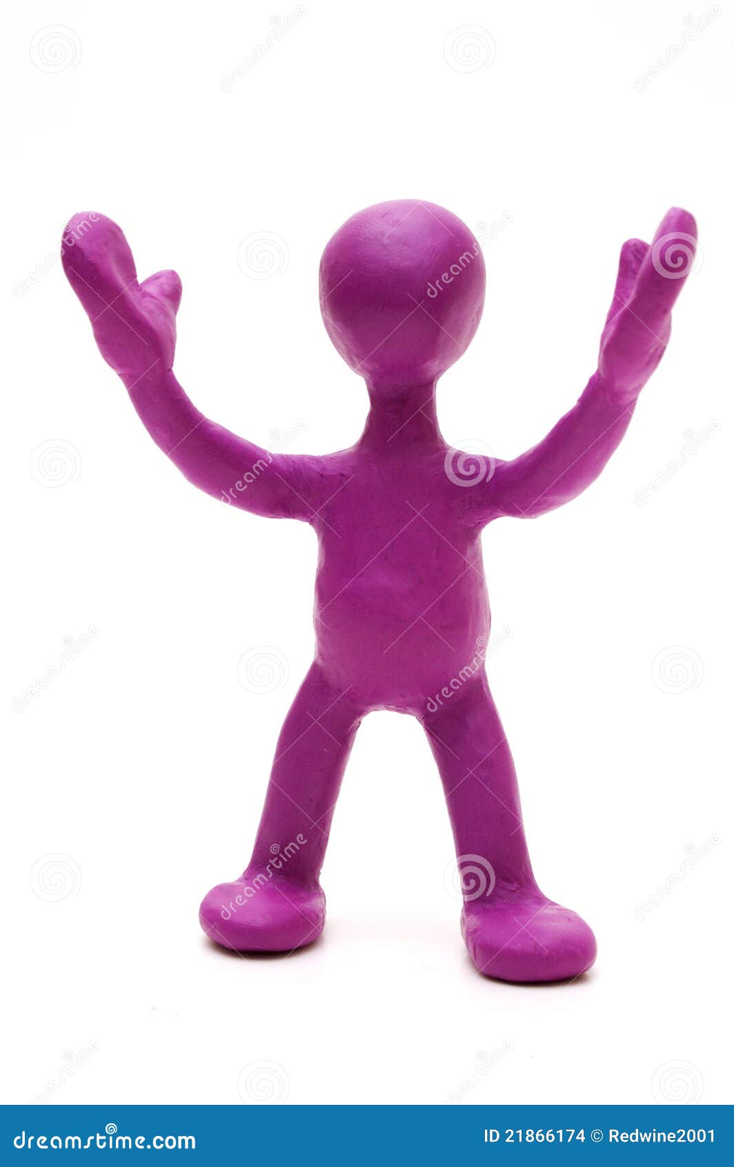 Purple Puppet of Plasticine Signing by Hands Stock Photo - Image of ...