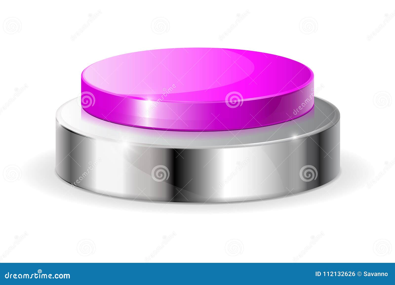 Purple push button stock vector. Illustration of shiny - 112132626