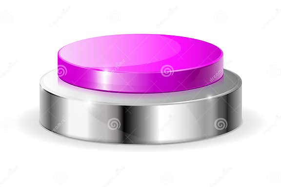 Purple push button stock vector. Illustration of shiny - 112132626