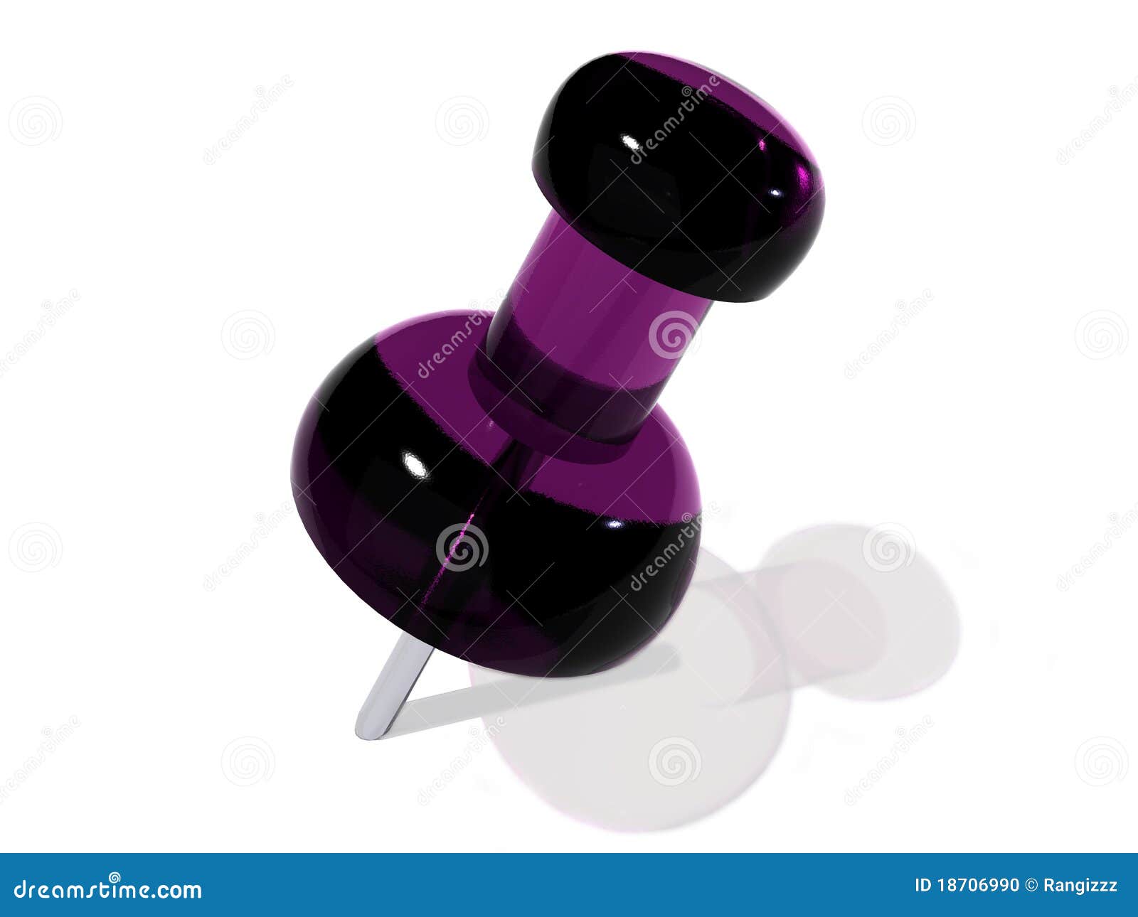 Purple push pin stock illustration. Illustration of metal - 18706990
