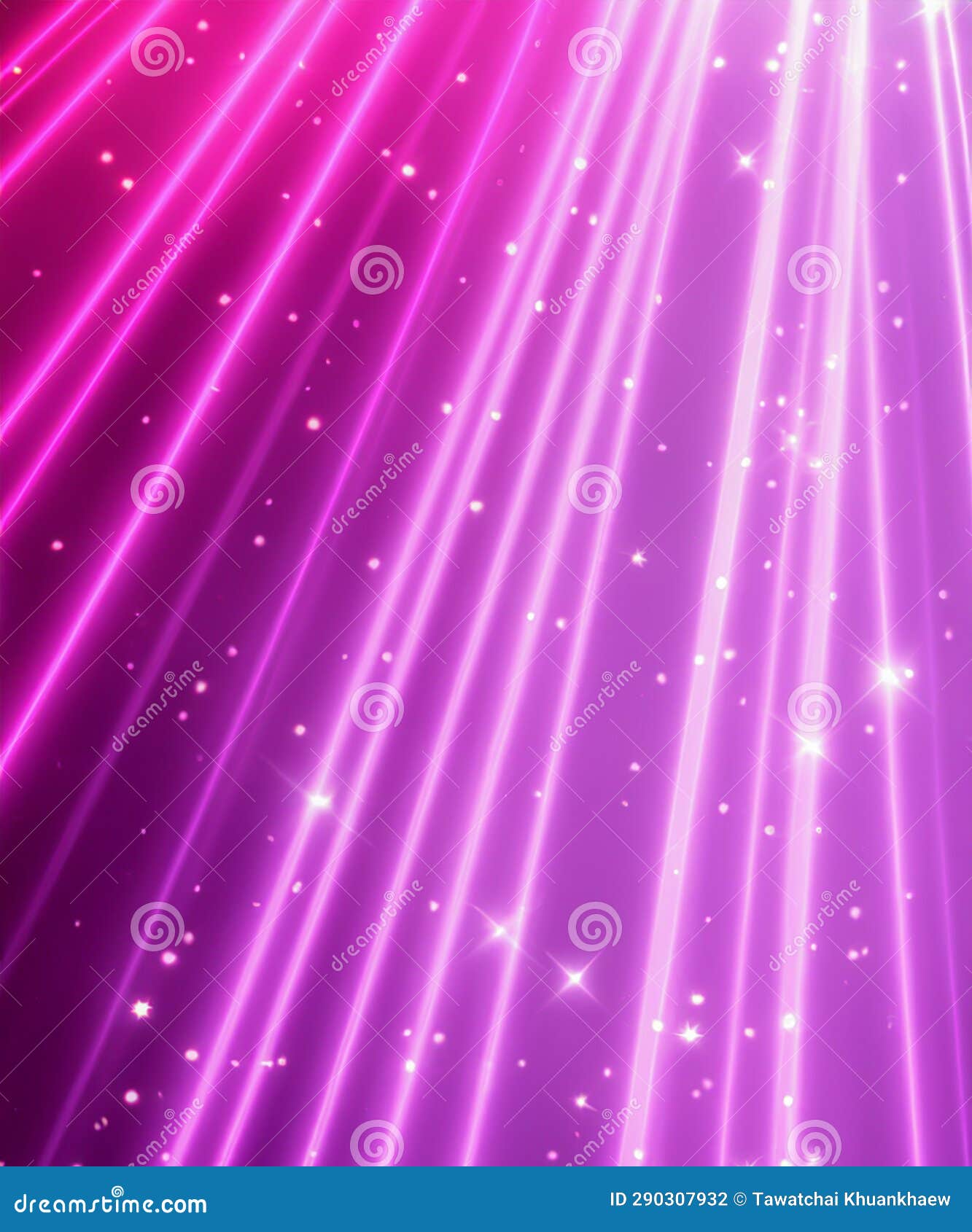 Purple Rays and Pink Light Beame with Glitter Light. Generative AI ...