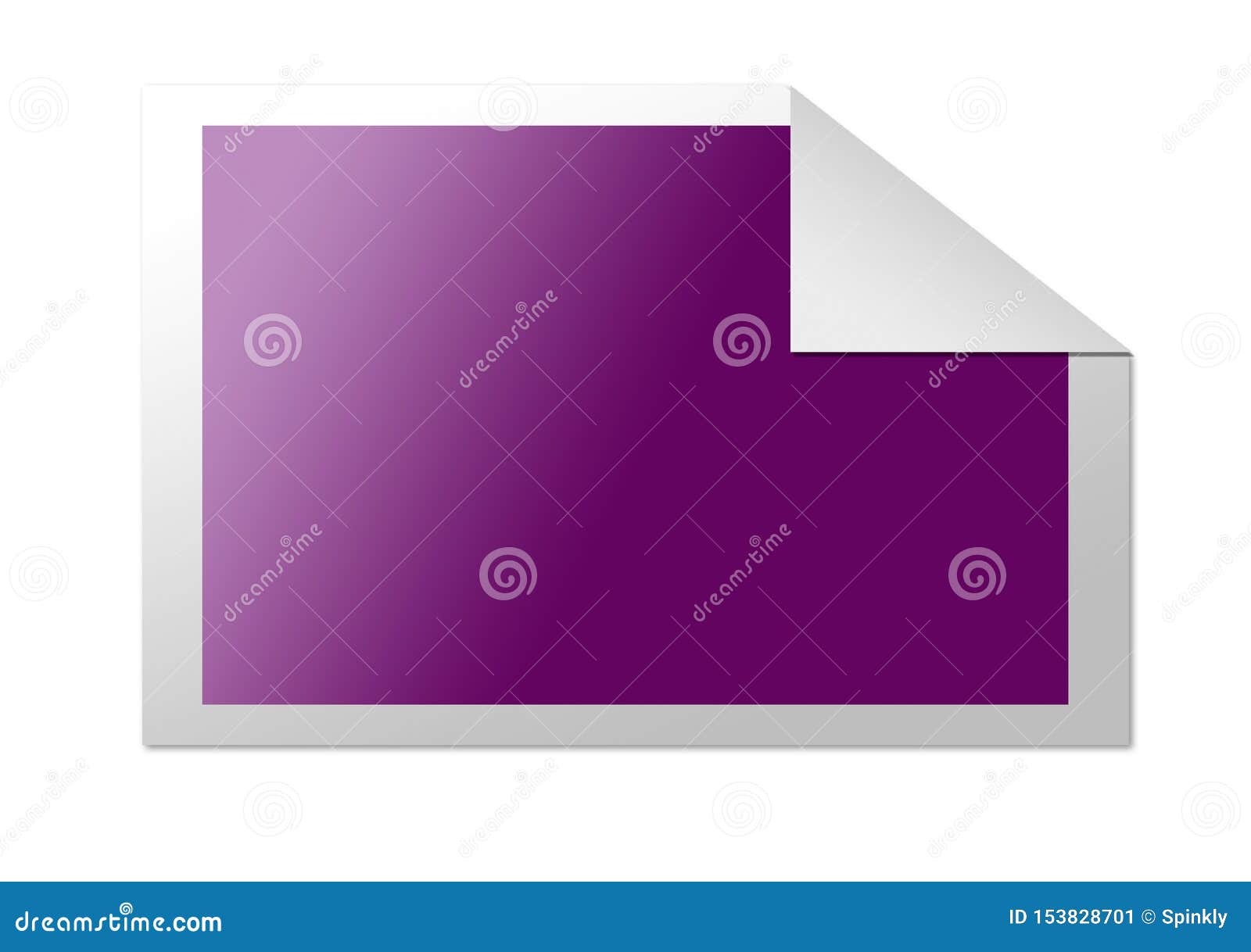 Purple Rectangle Shape Digital Sticker for Notes Stock Image ...