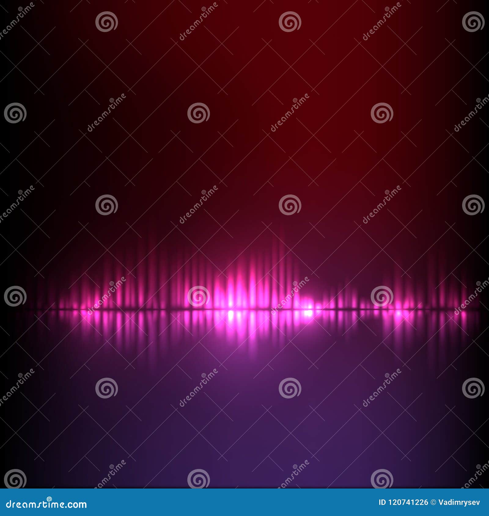 Purple-red Wave Abstract Equalizer Stock Vector - Illustration of ...