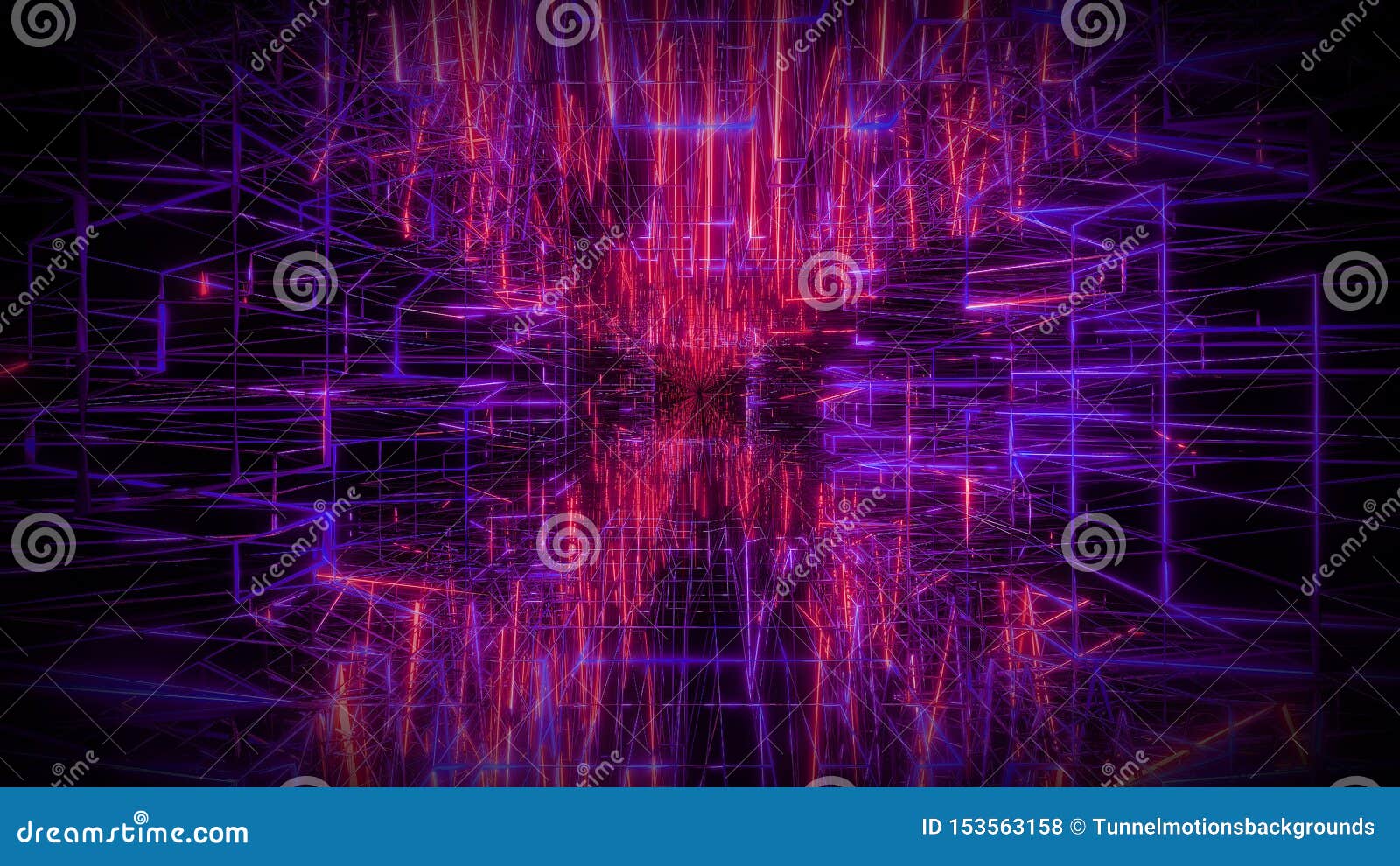 Purple Red Wireframe Visual Design Background 3d Rendering Stock ...