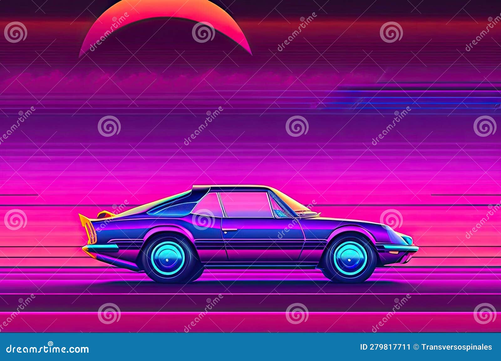 Purple Retrowave Abstract Background Design Generative AI Stock ...