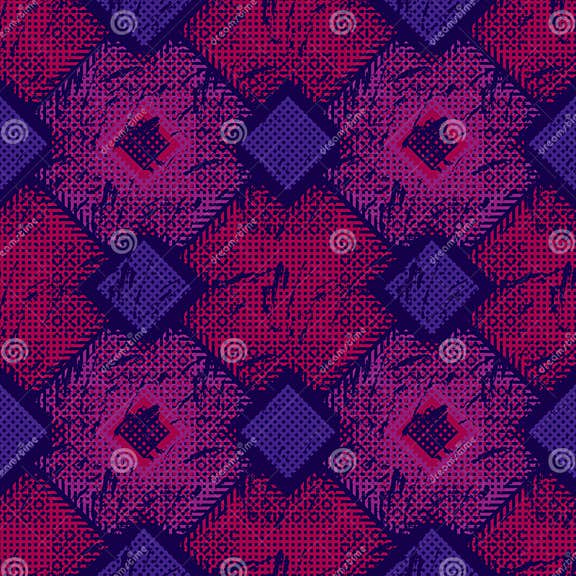 Purple Rhombus Folkloric Pattern Stock Vector - Illustration of ...