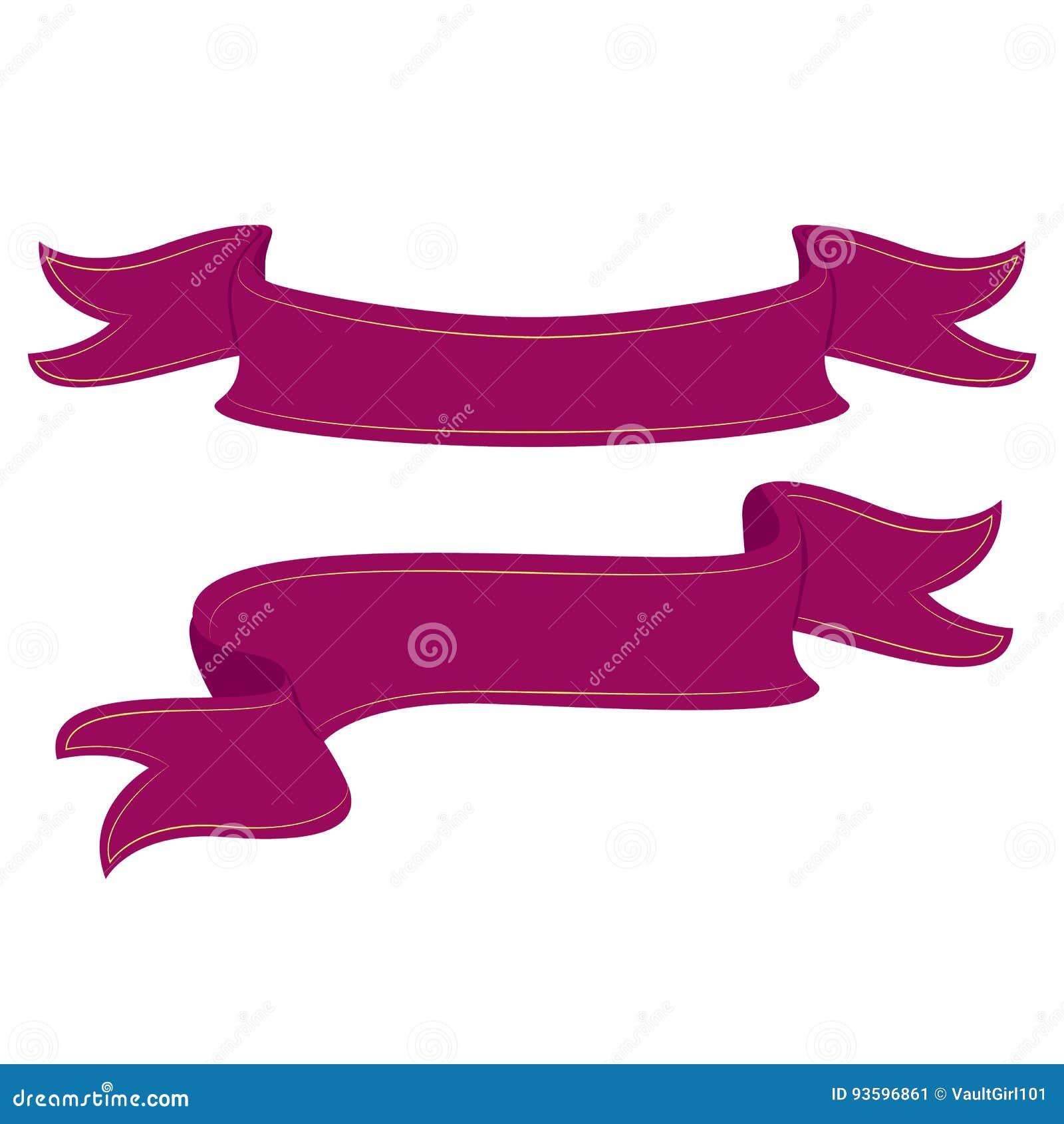 Purple Ribbon Banner Vector Stock Vector - Illustration of retro, shape ...