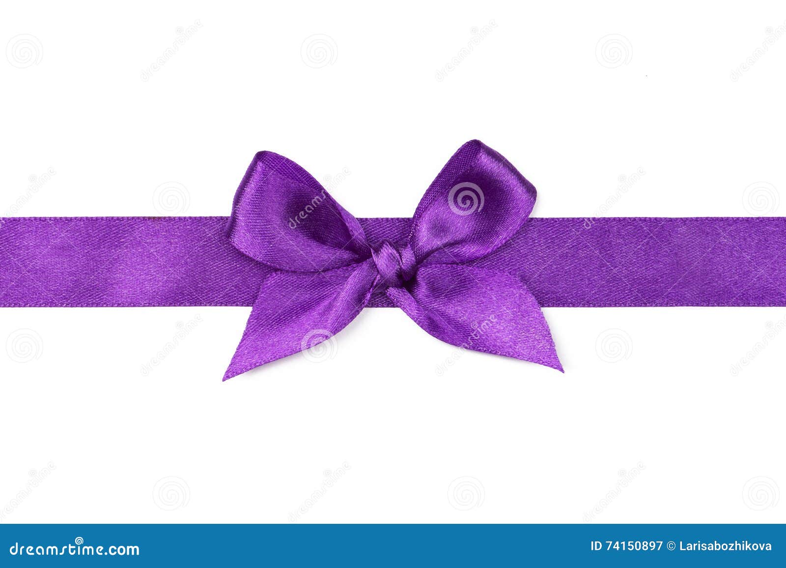 Purple ribbon with bow stock image. Image of glossy, christmas - 74150897