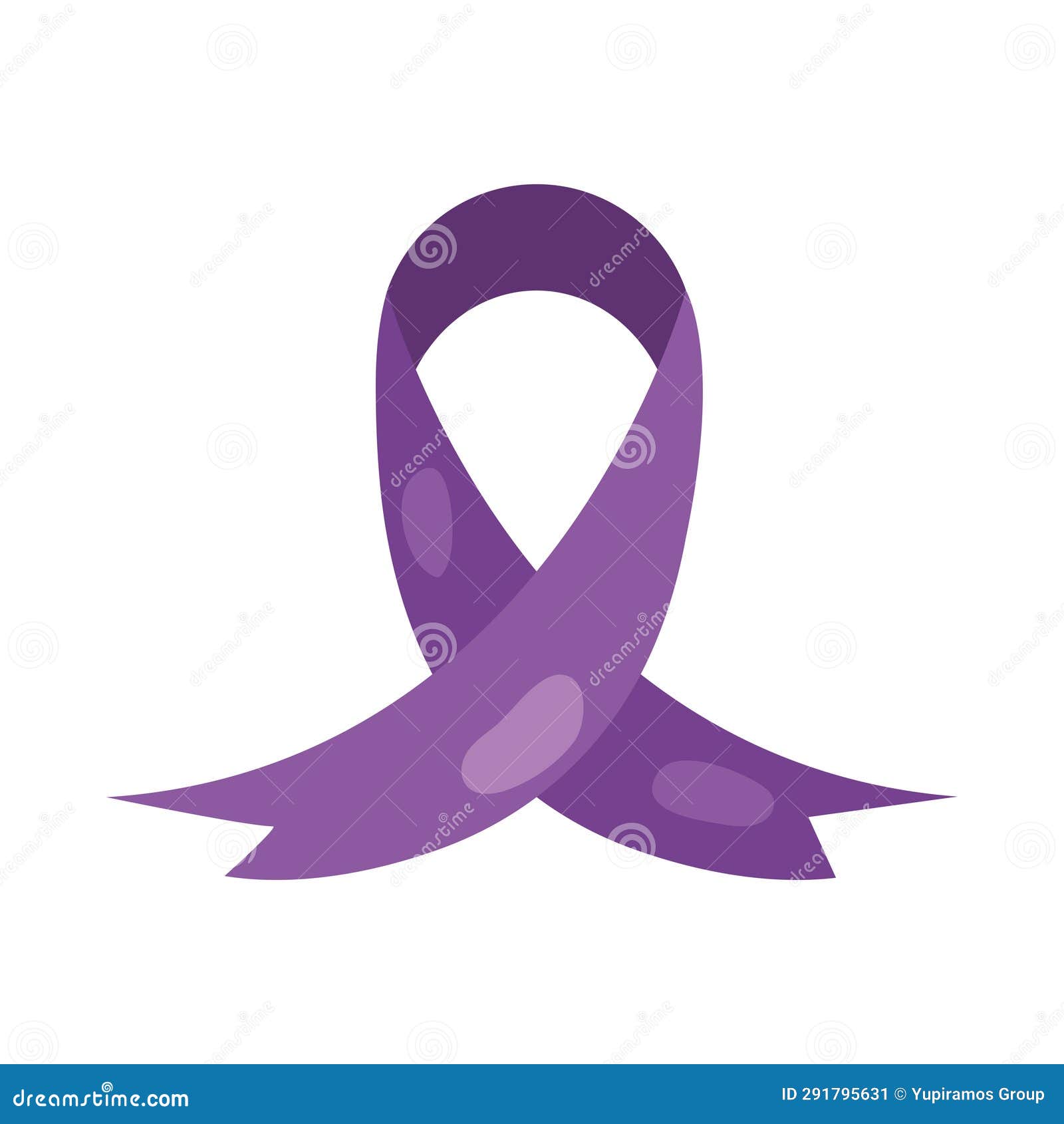 Purple ribbon campaign stock illustration. Illustration of support ...