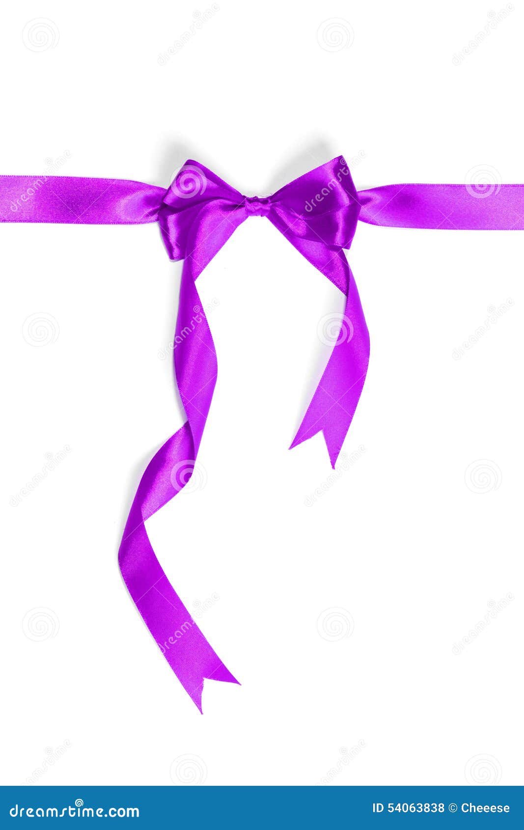 Purple Ribbon Isolated on White Stock Photo - Image of festive ...