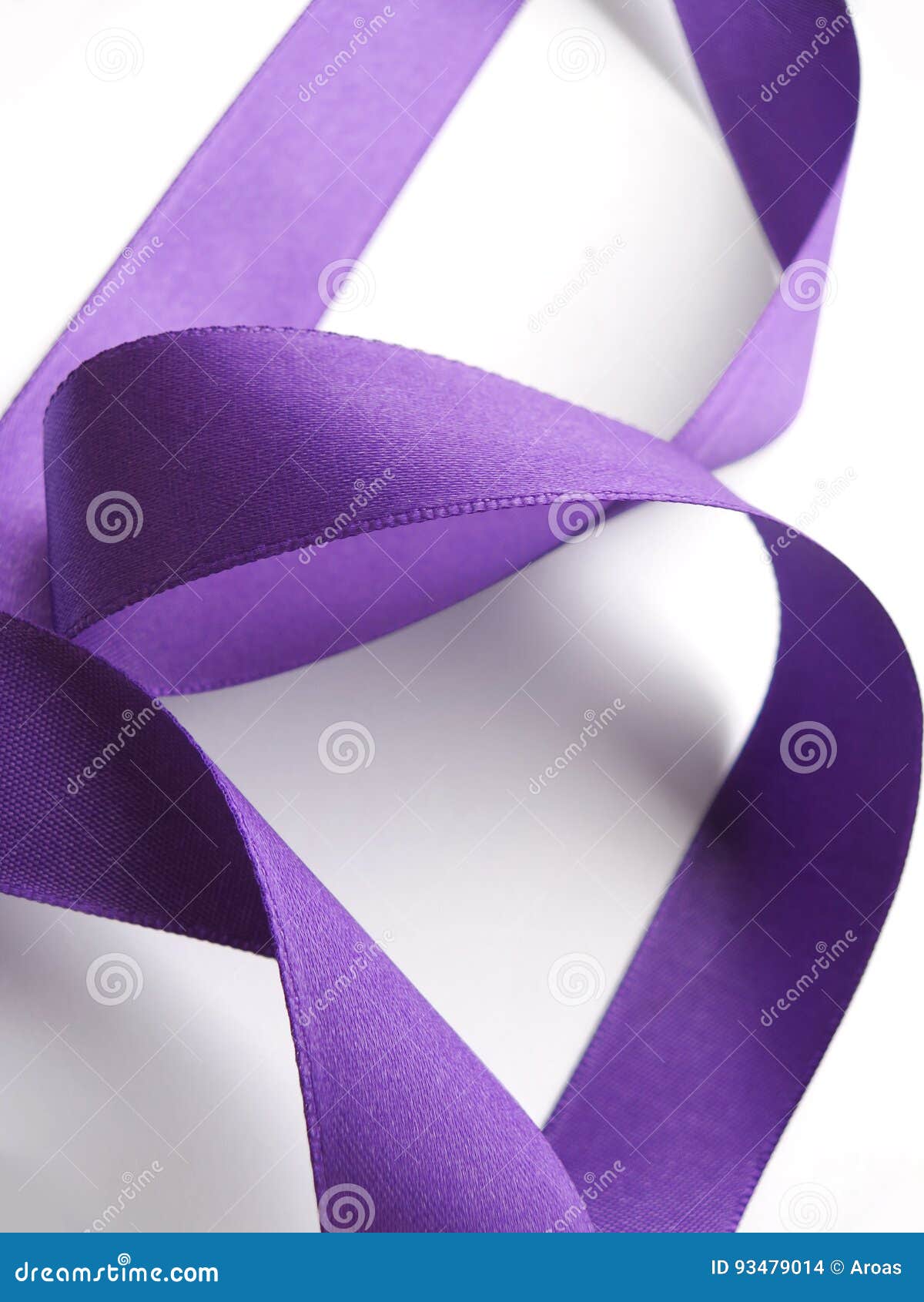 Purple Ribbon Over White Background, Design Element Stock Photo - Image ...