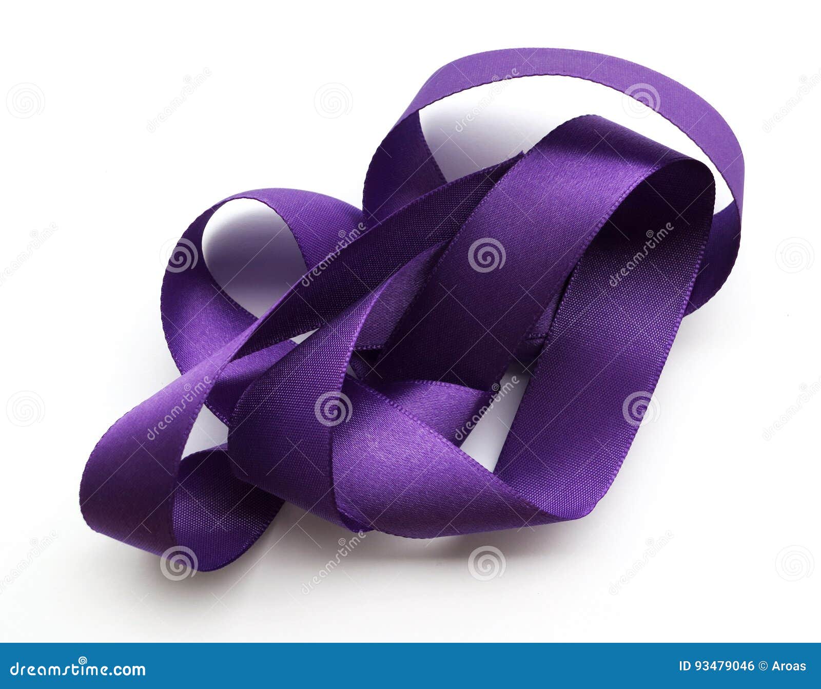 Purple Ribbon Over White Background, Design Element Stock Photo - Image ...