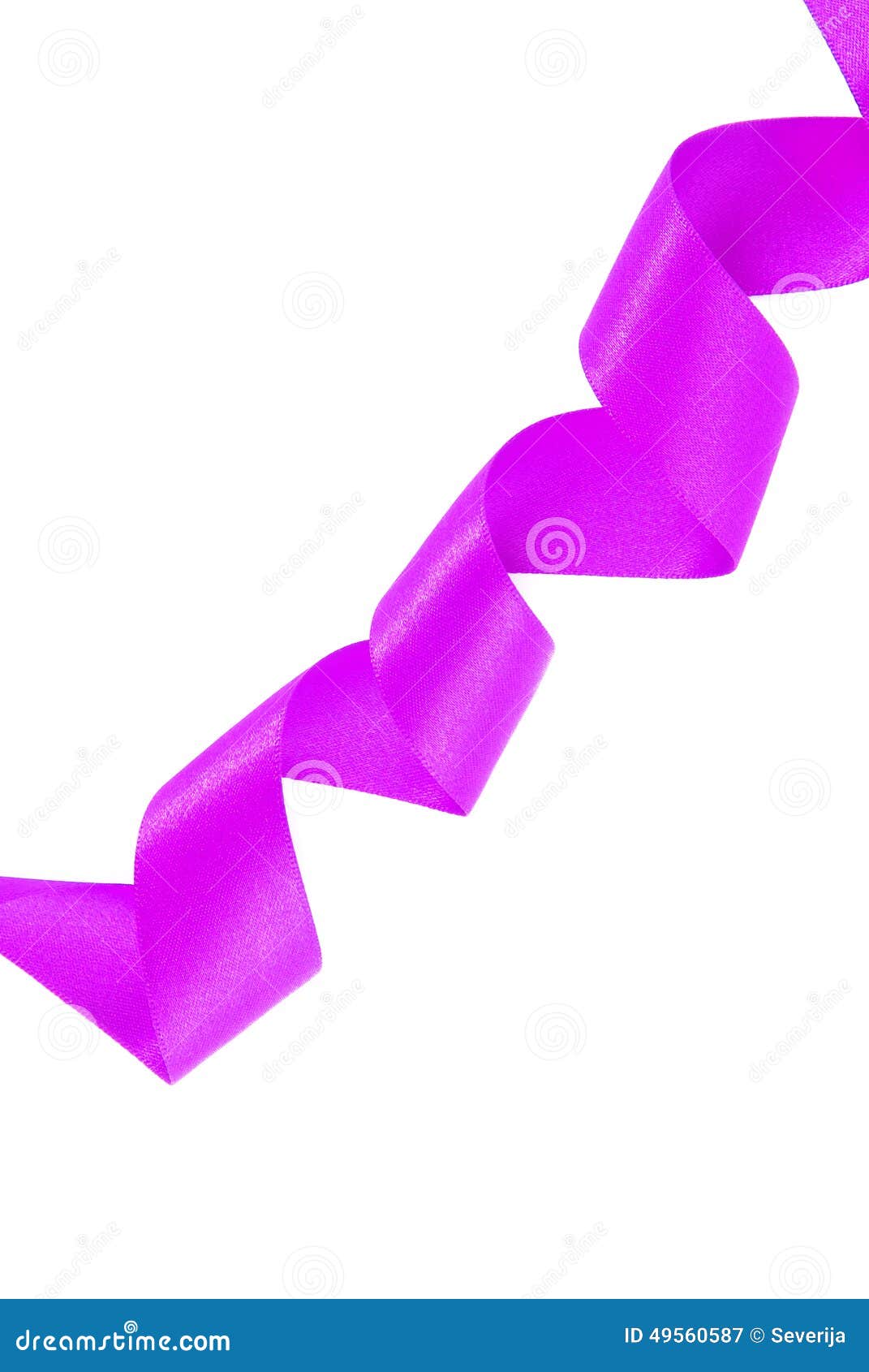 Purple Ribbon Wavy Isolated Stock Image - Image of festival, party ...