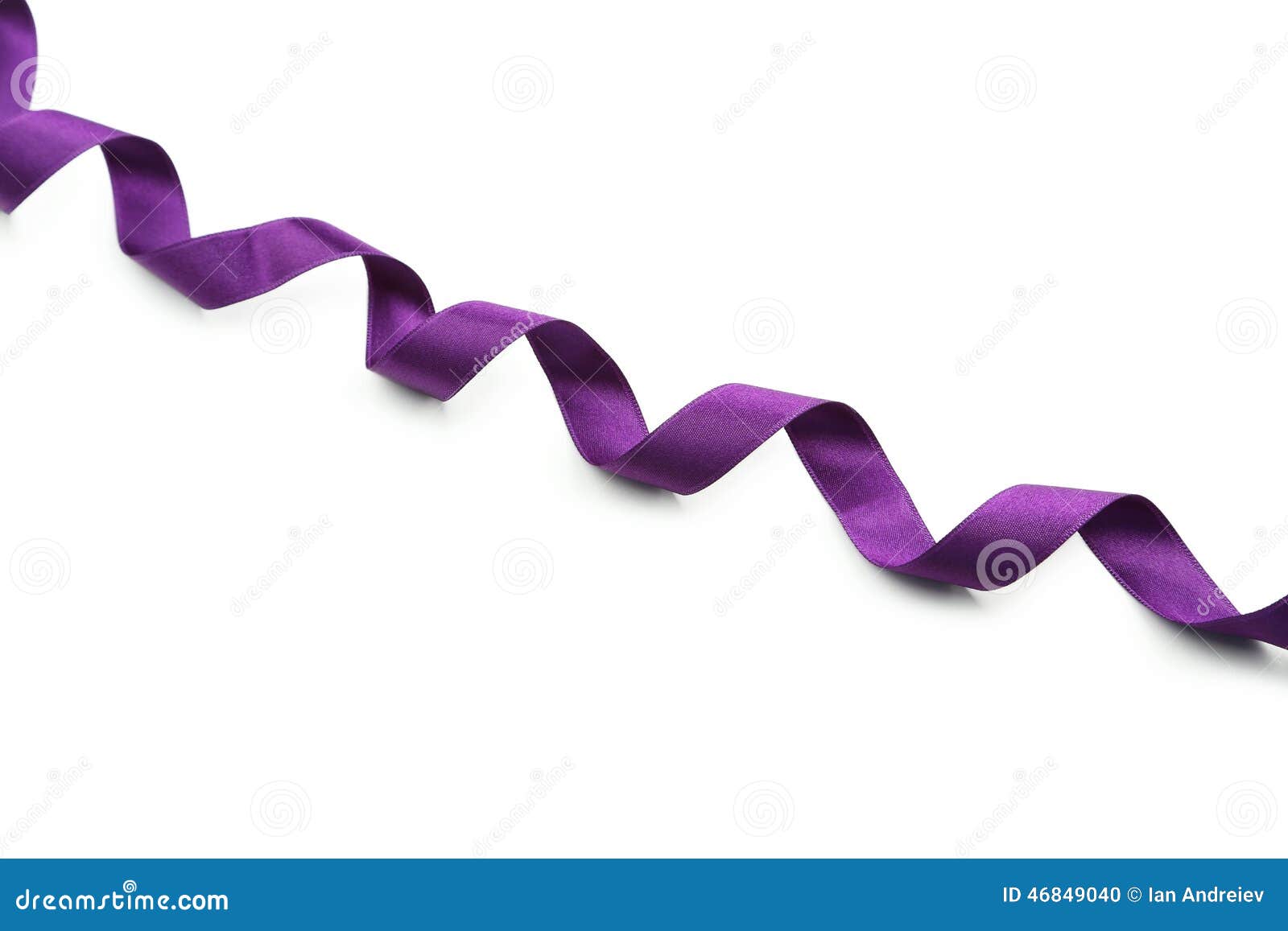 Purple Ribbon on White Background. Stock Photo - Image of fete ...