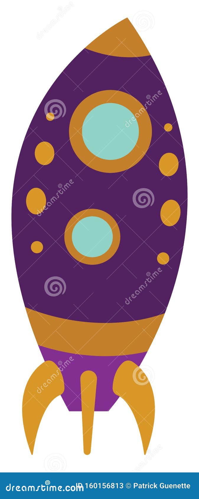 A Purple Rocket Vector or Color Illustration Stock Vector ...