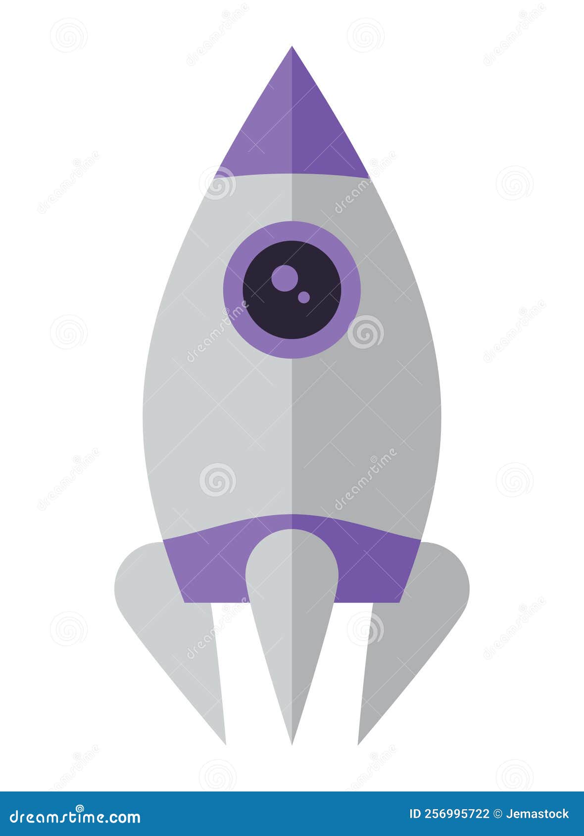 Purple rocket start up stock vector. Illustration of vector - 256995722